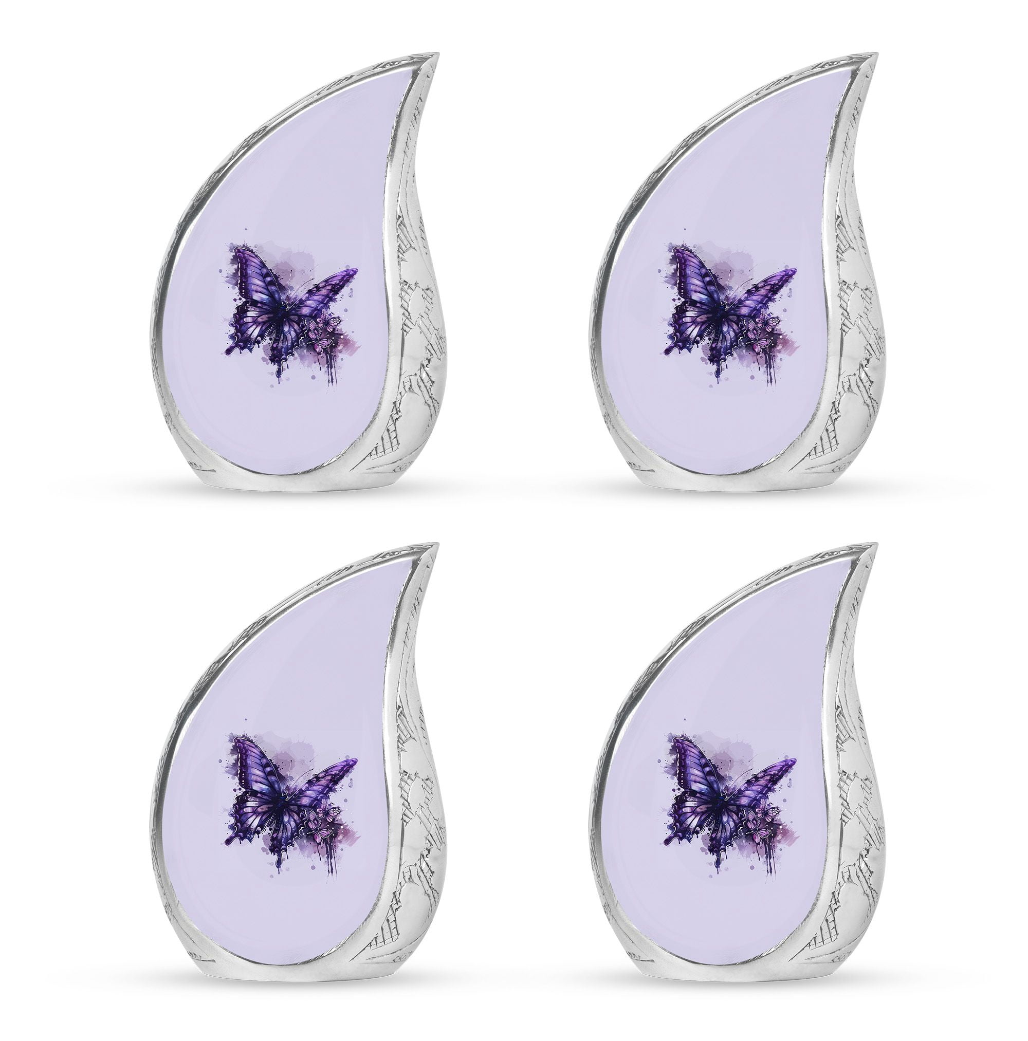 SUBSH Purple Butterfly Cremation Urns For Burial - Small Keepsake Urns ...