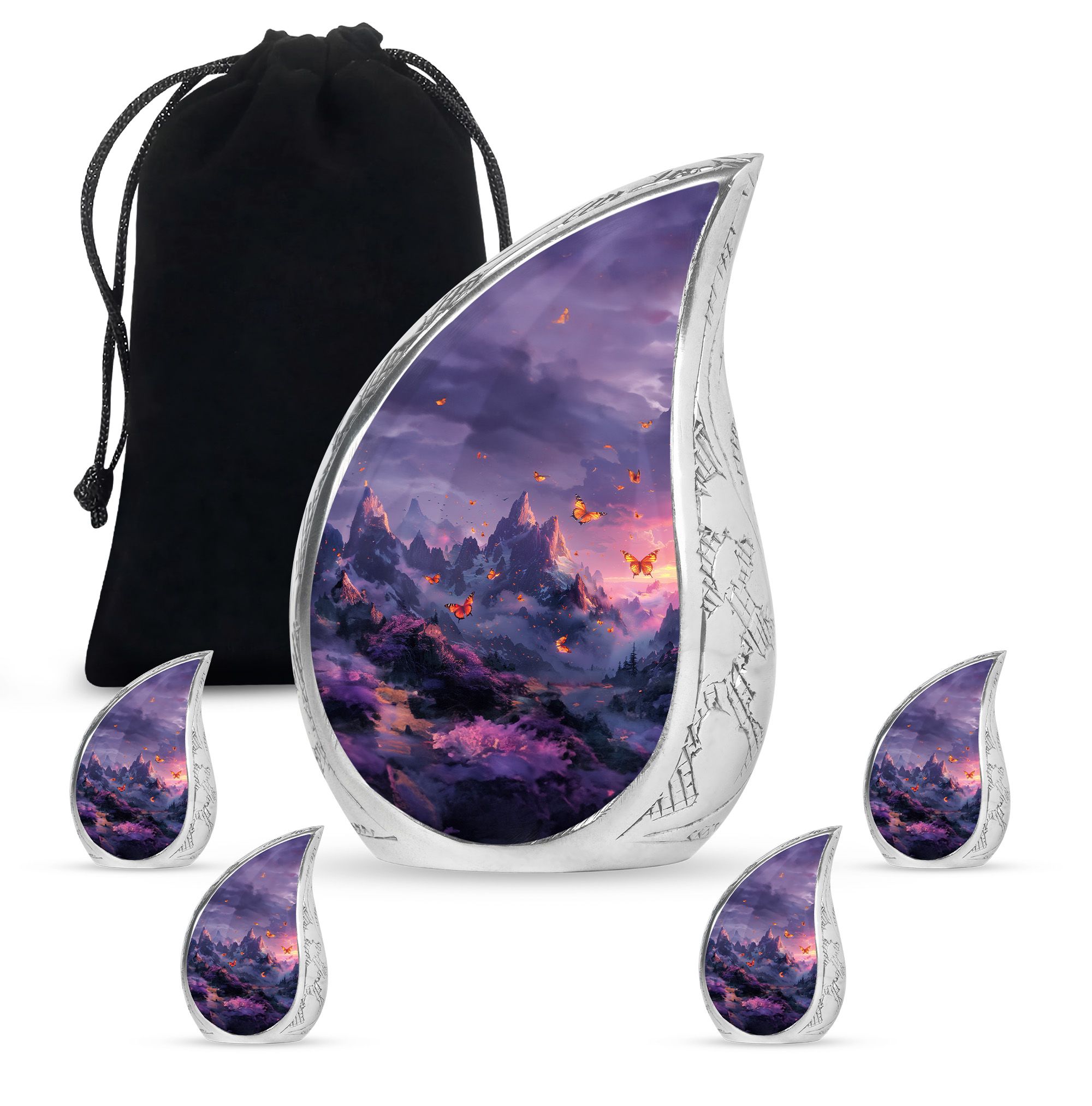 SUBSH Purple Meadow Urns For Human Ashes Adult Man - Urn For Mom ...
