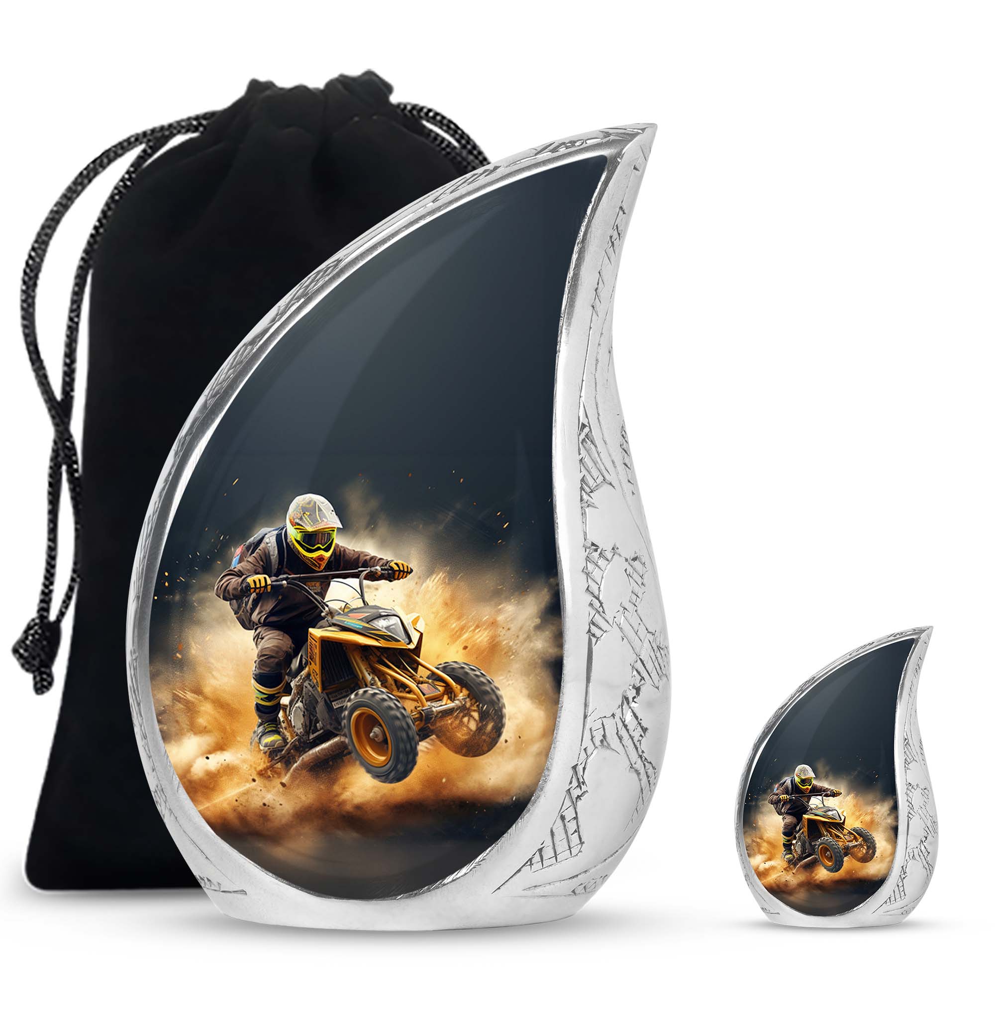 SUBSH Quad Bike Rider Kicking Up Dust - Funeral Urns - Adult Burial ...