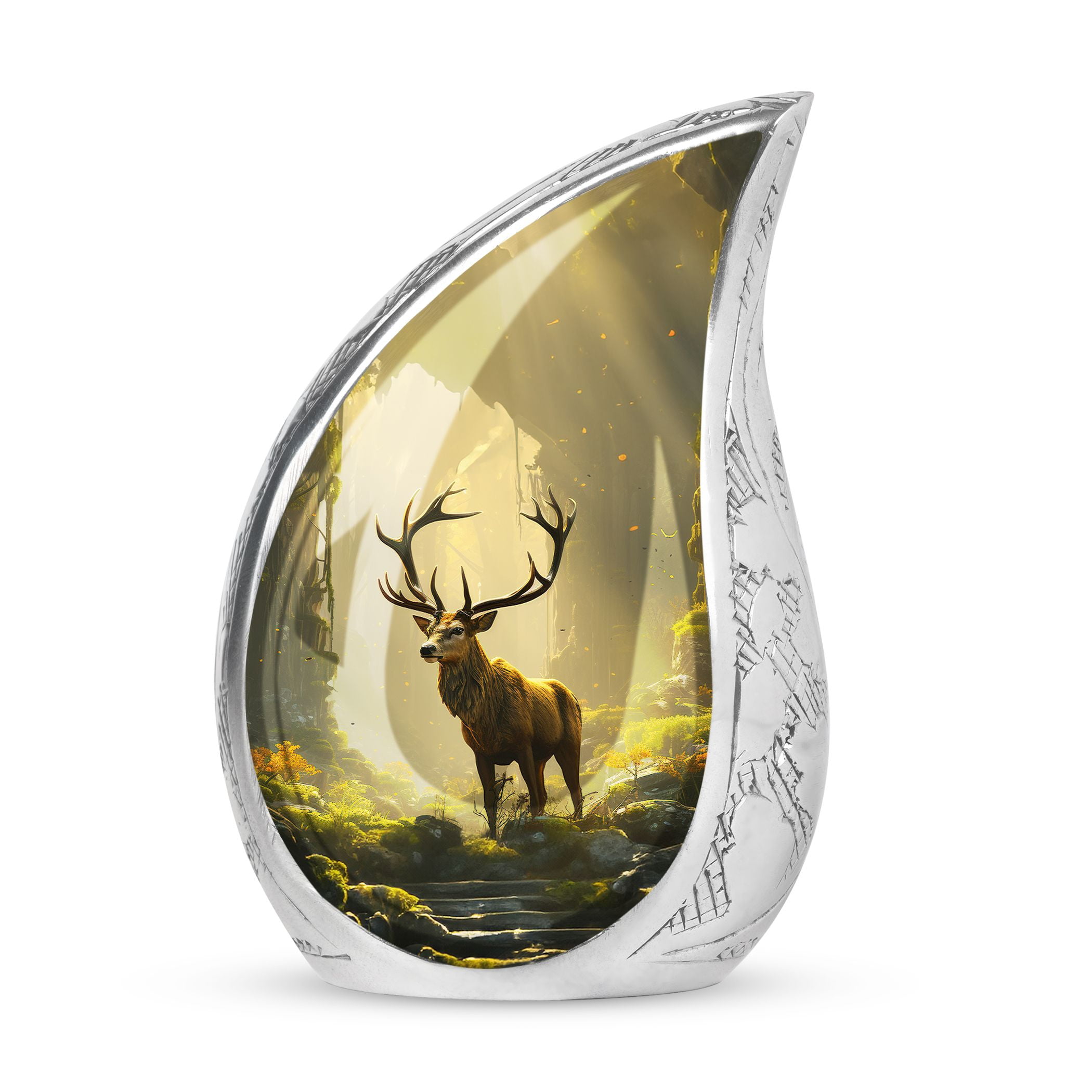 SUBSH Realistic Deer With Forest - Small Urns For Human Ashes - Urns ...