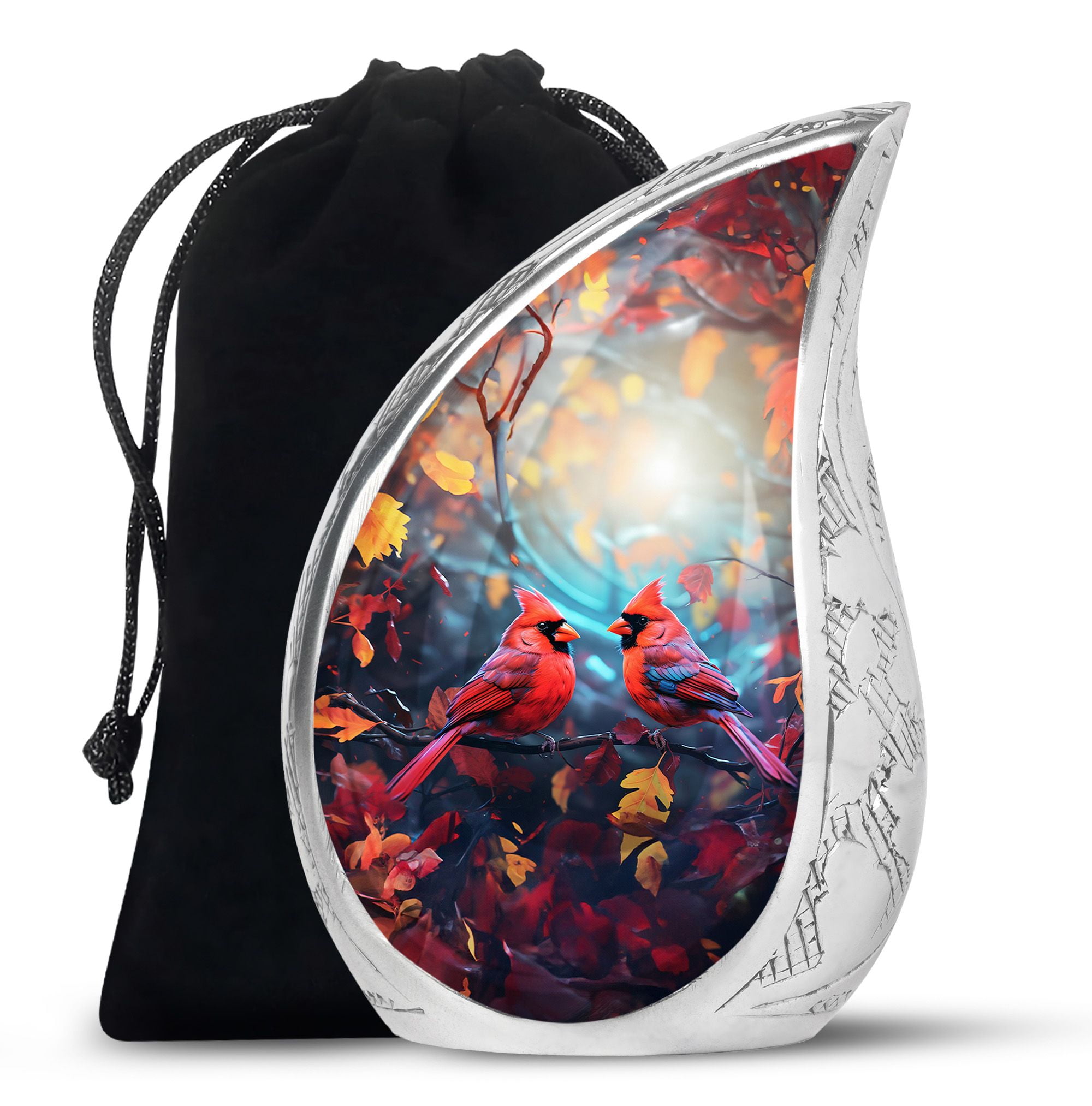 SUBSH Red Cardinal Birds - Urns For Human Ashes Adult Male - Urn For Ashes Adult - Urns For ...