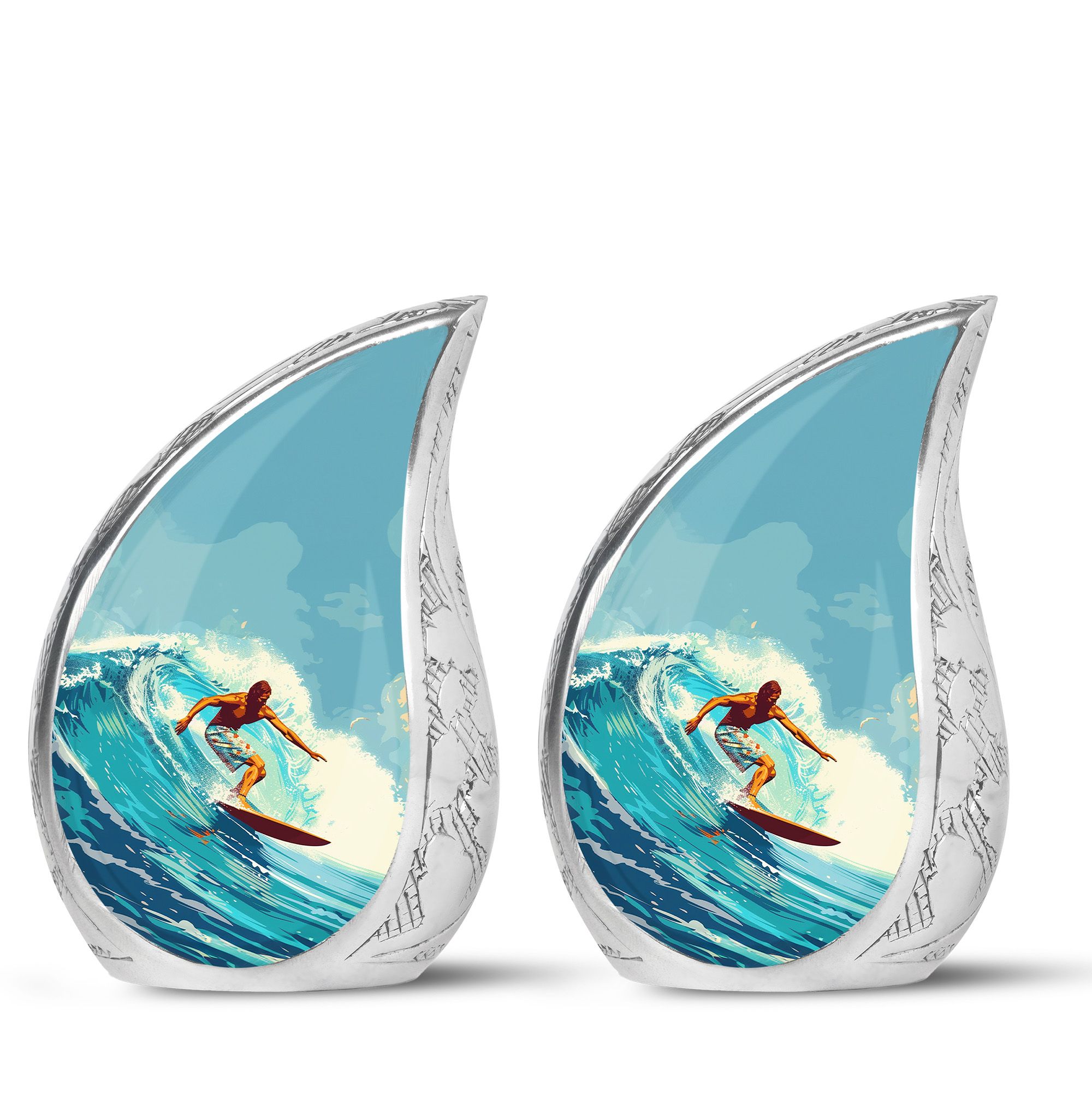 SUBSH Riding The Ocean Pulse A Surfer Dream - Urn For Ashes For Women - Adult Urns For Women ...
