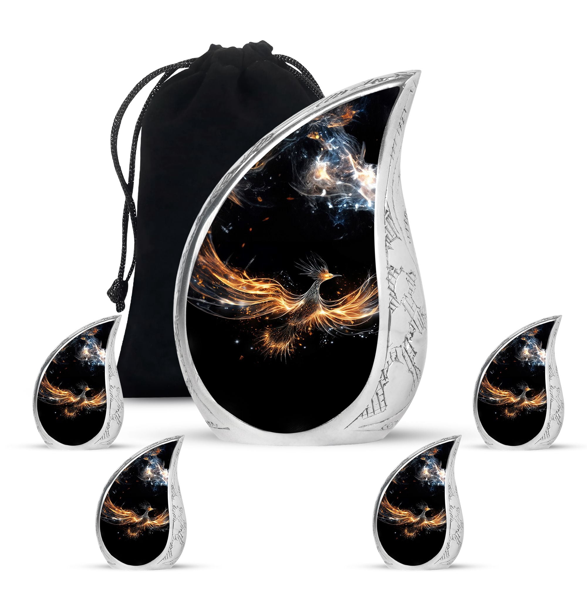 SUBSH Shining Phoenix Spreading Wings - Urns For Mom Ashes - Funeral ...