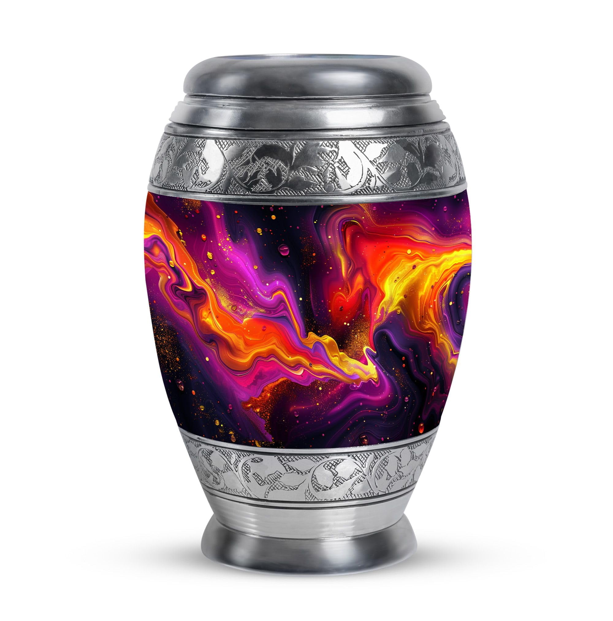 SUBSH Small Urn for Ashes Marble Design Metal Urn - Marble Urn for ...