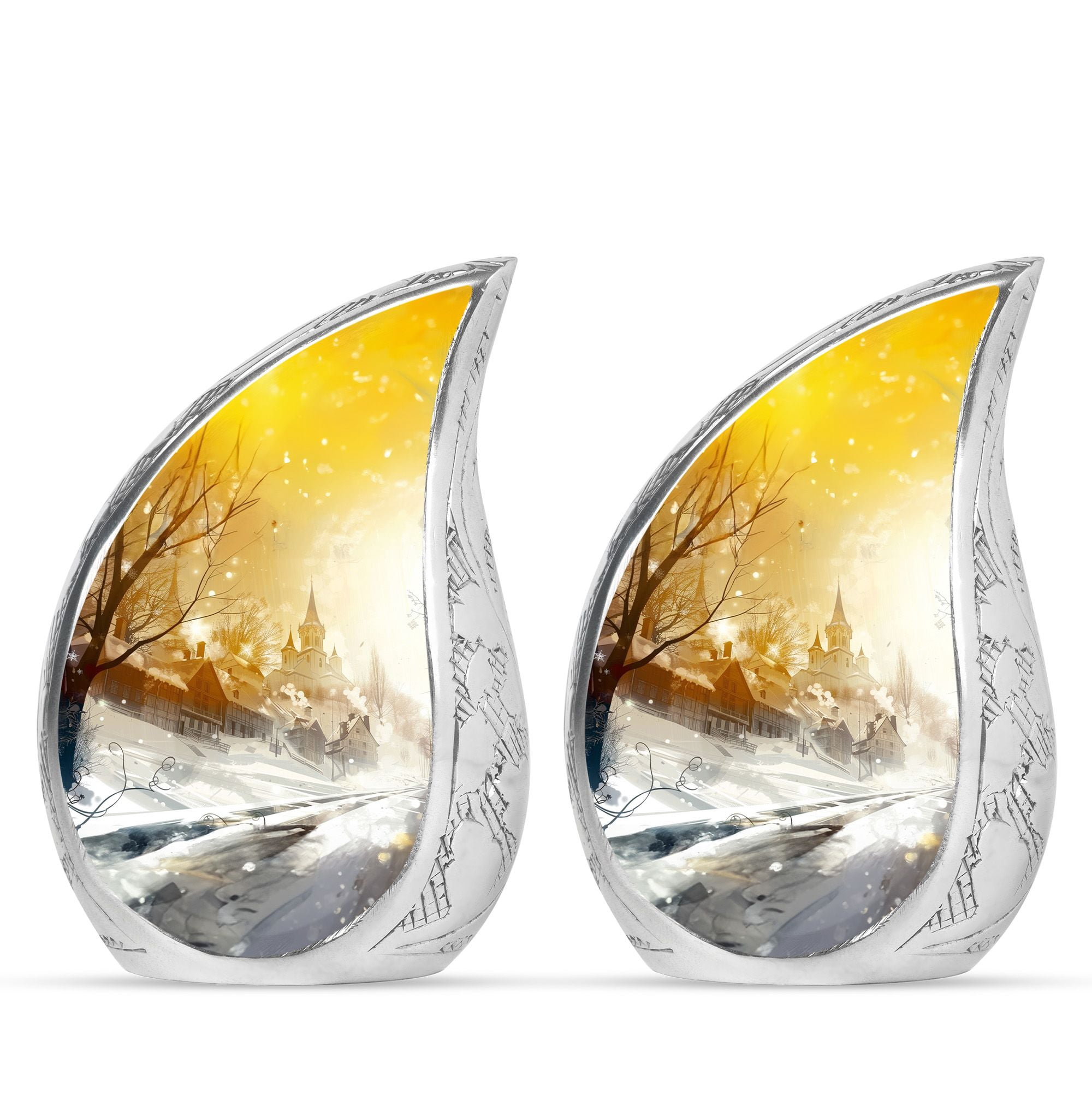 SUBSH Snowflakes Cremation Urn - Urns For Ashes Adult Male - Urns For ...