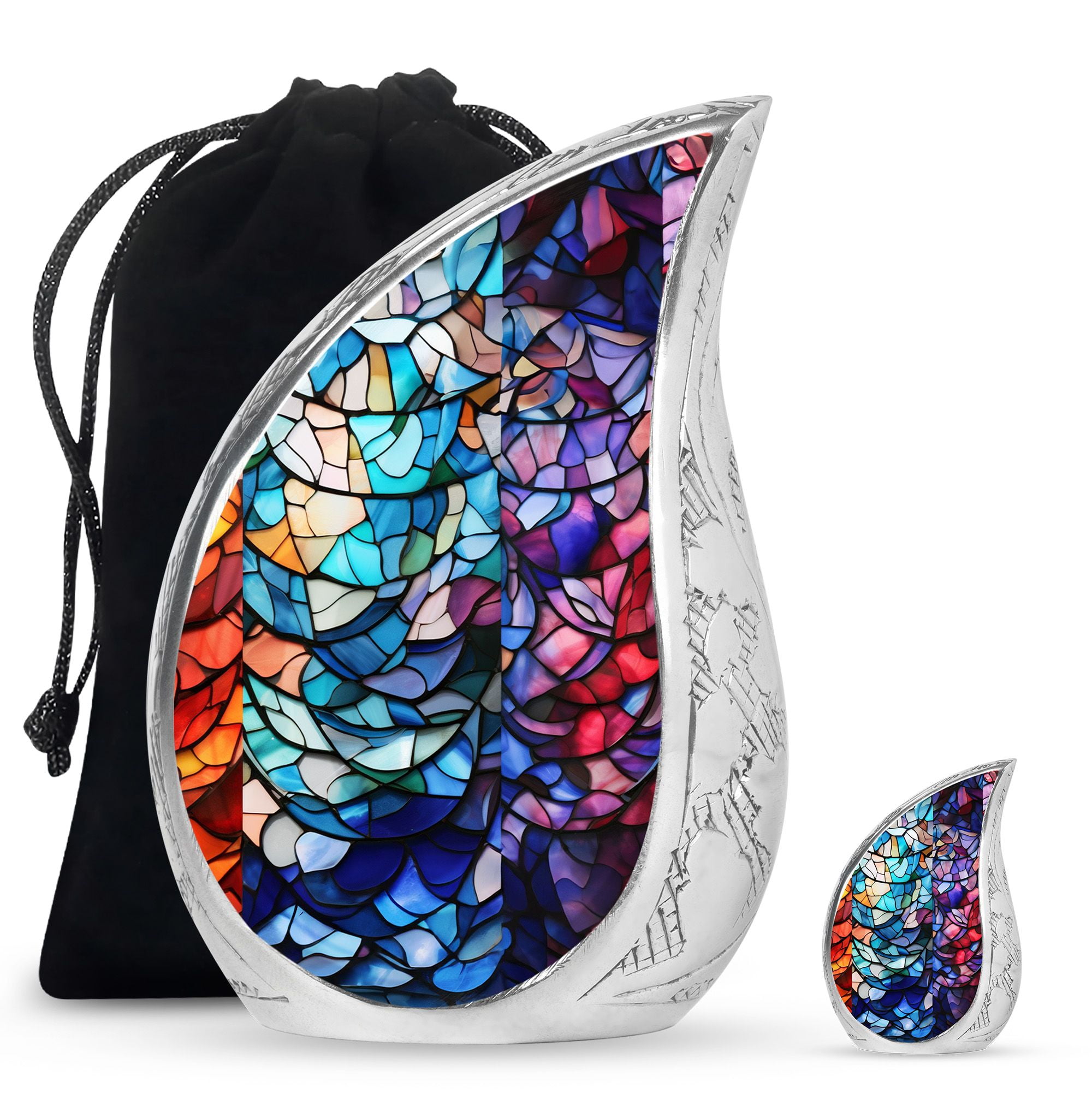 SUBSH Stained Glass Cremation Keepsakes - Cremation Urns Adult - Urn ...
