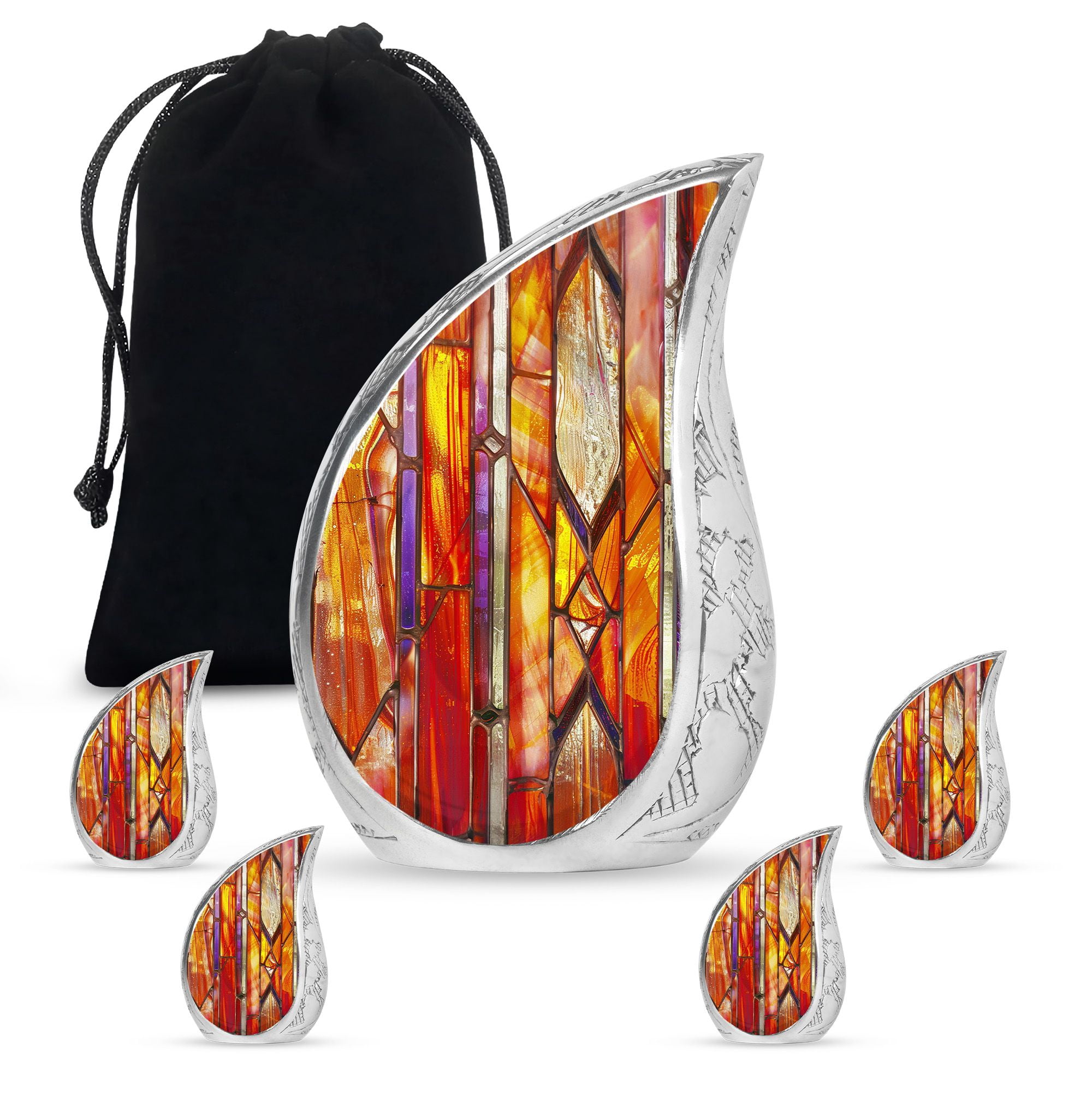 SUBSH Stained Glass Cremation Urns For Women - Cremation Urn - Human ...