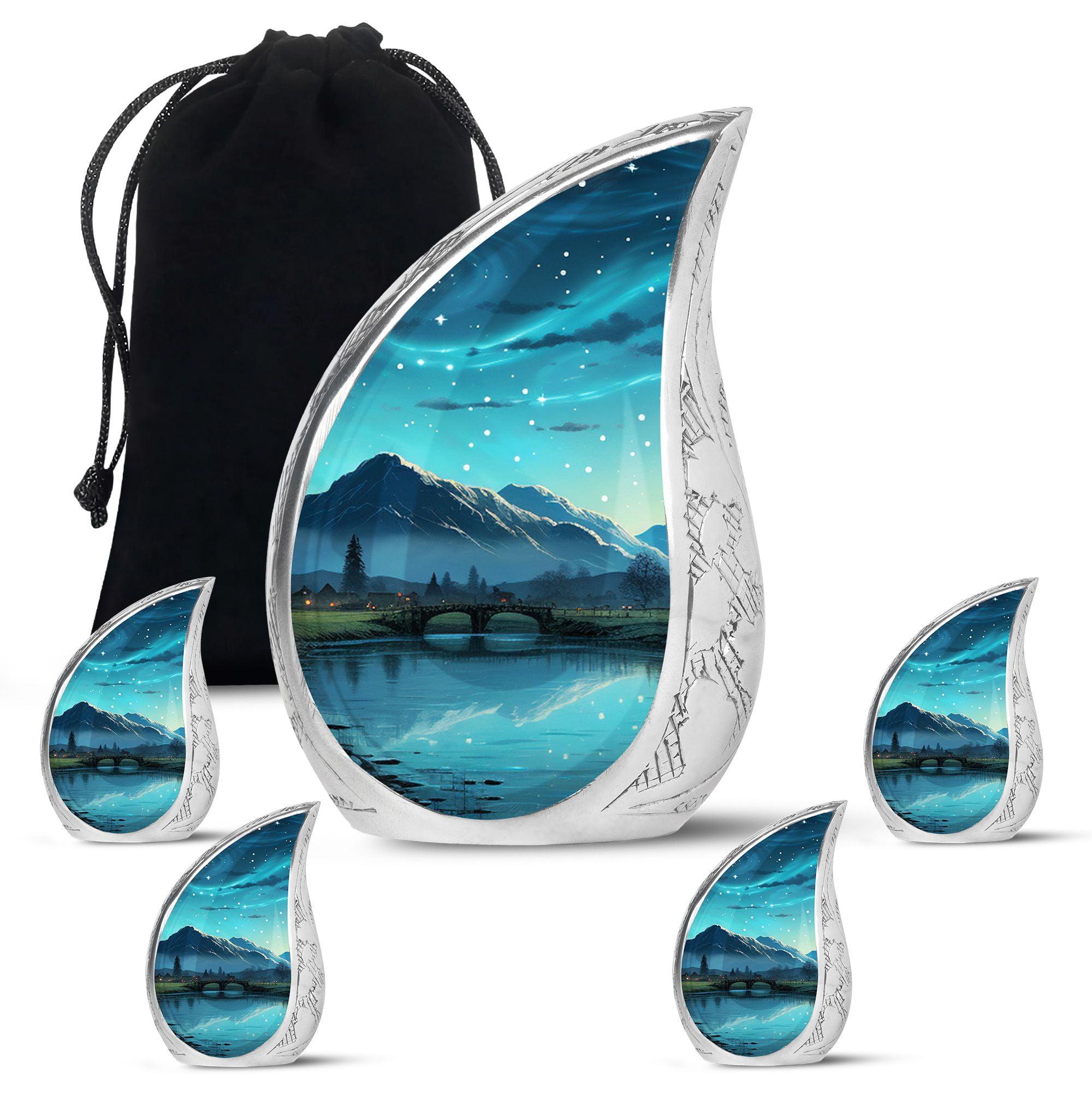 SUBSH Starry Night Over The Countryside River - Urns For Ashes Adult ...