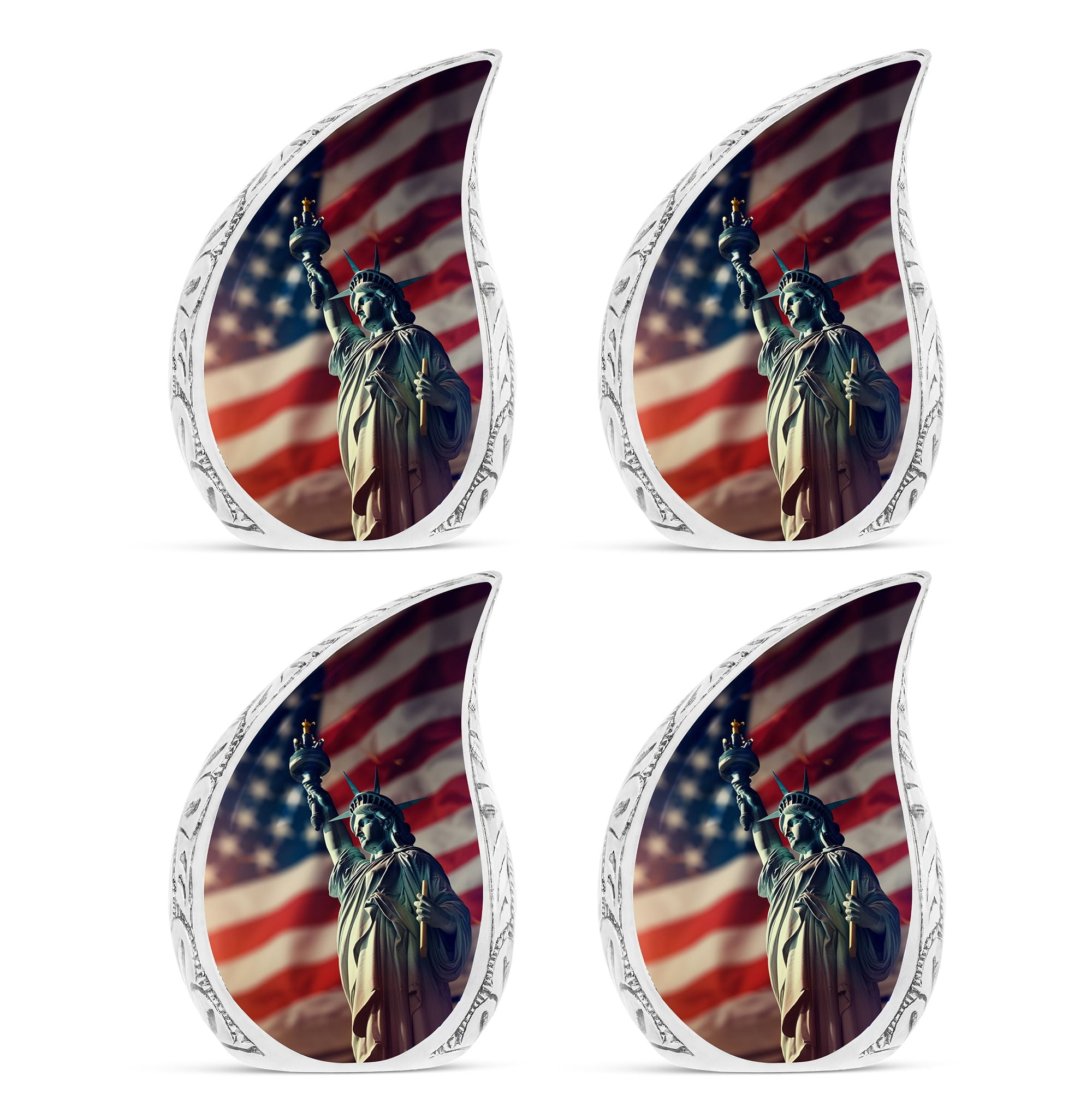SUBSH Statue Of Liberty With A Flag In The Background - Adult Urns For ...