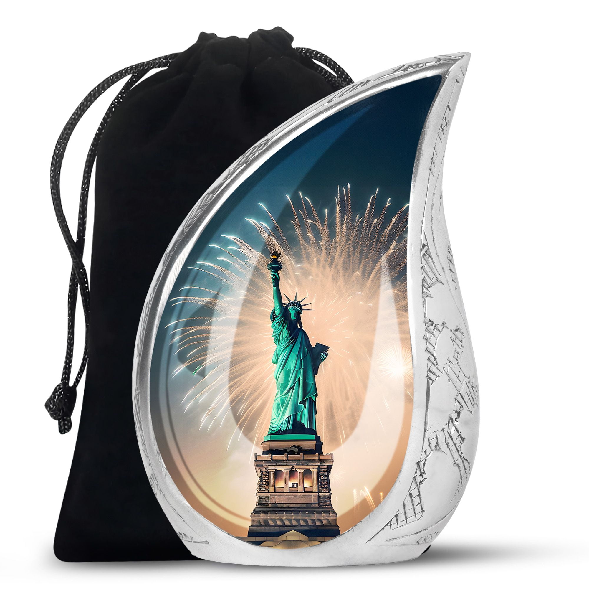 SUBSH Statue Of Liberty With Fireworks - Adult Urns For Human Ashes ...