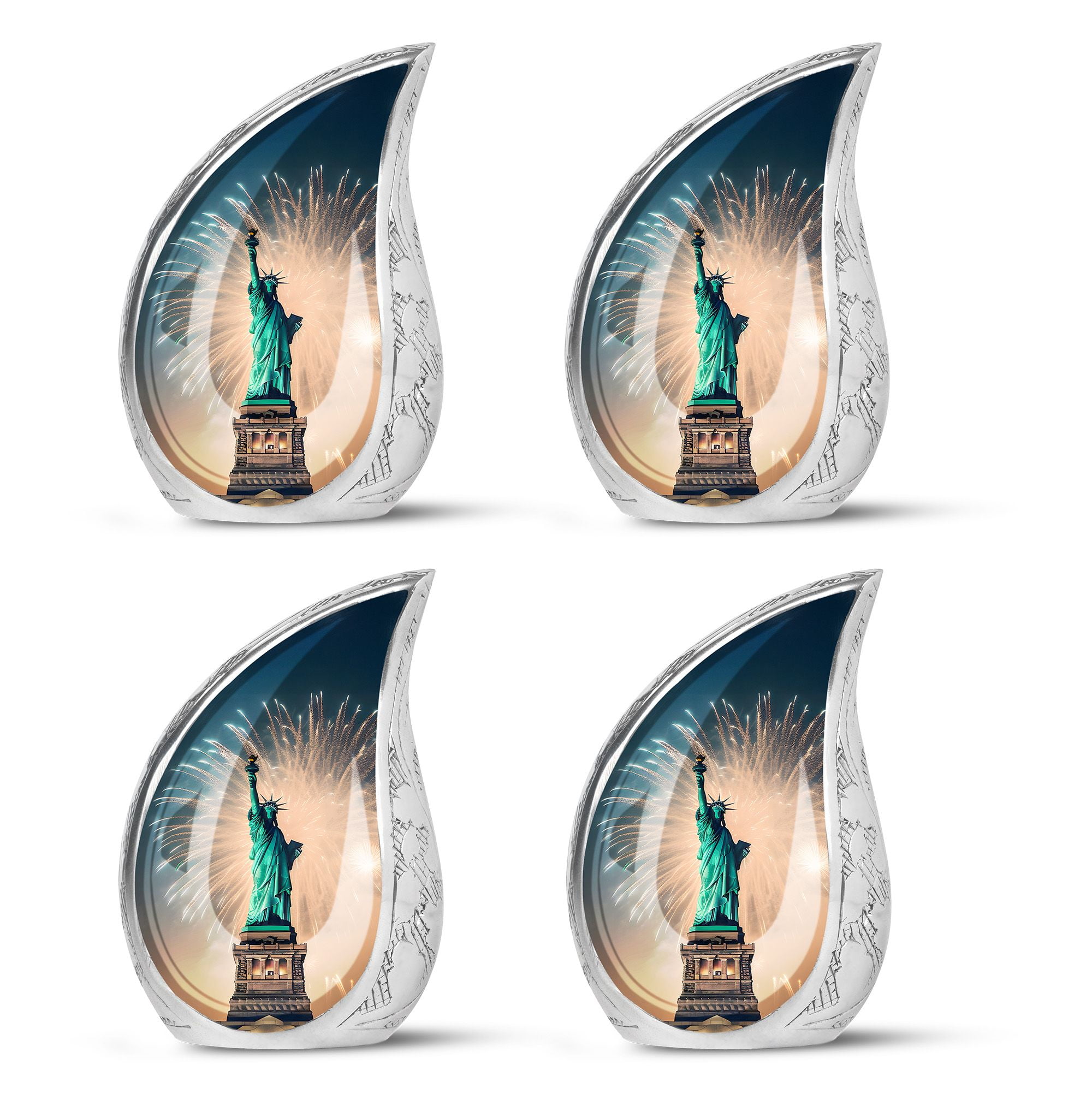 SUBSH Statue Of Liberty With Fireworks - Cremation Keepsake Urns For ...