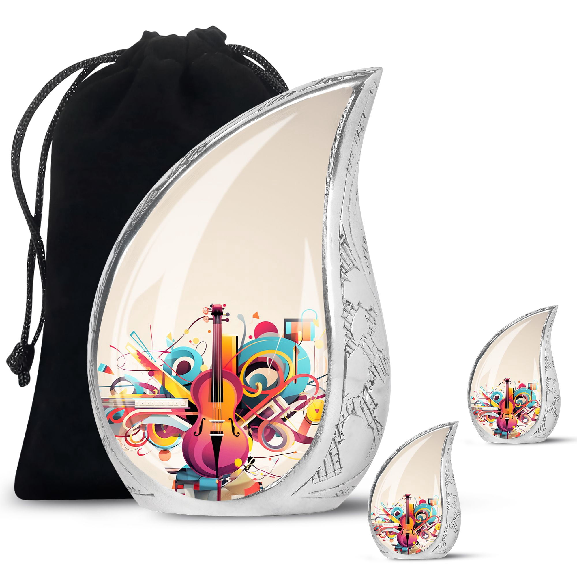 SUBSH Stylized Violin Abstract - Urns For Ashes Adult Female - Urns For ...