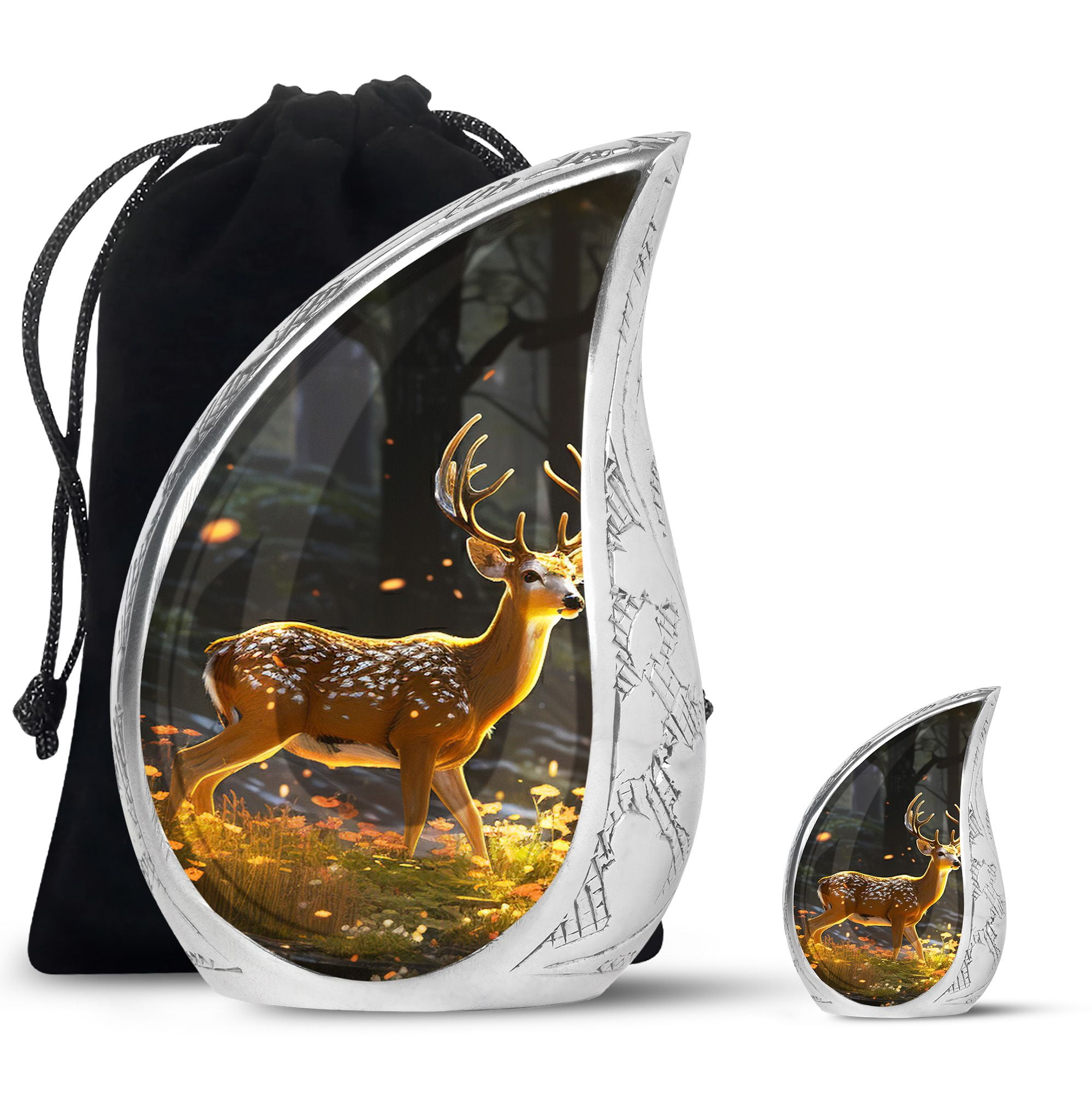 SUBSH Sunlit Deer In A Magical Forest - Cremation Keepsakes For Ashes ...