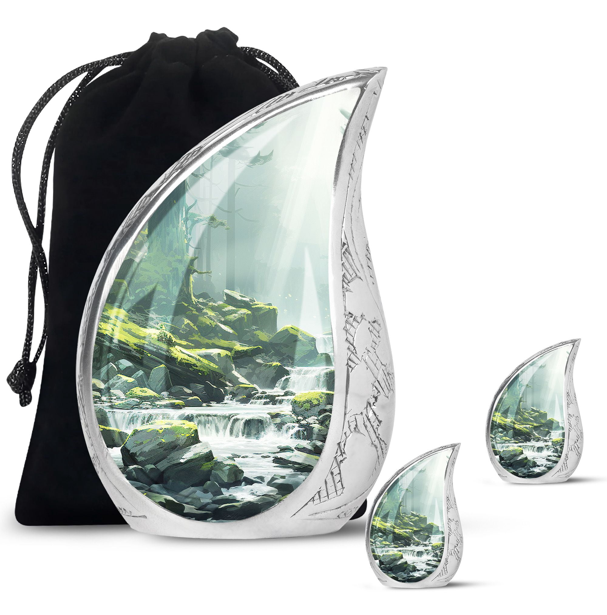 SUBSH Sunlit Forest Stream - Cremation Urns For Burial - Urn For Mom ...