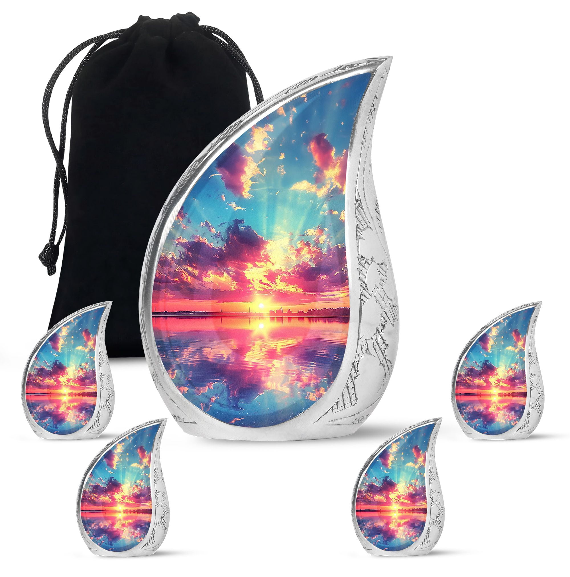 SUBSH Sunset Reflection Over Water - Urn For Ashes Adult - Funeral Urn ...