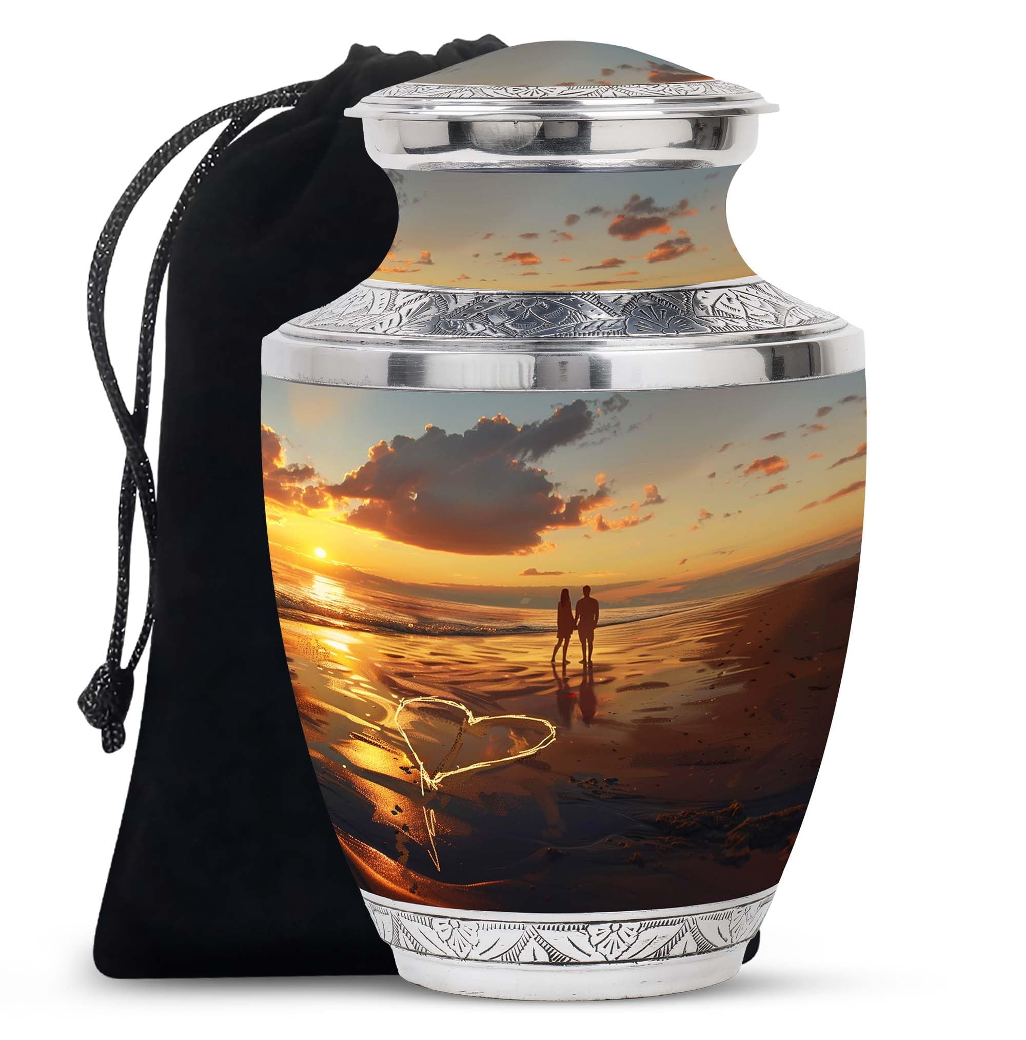 SUBSH Sunset Stroll and Sand Heart - Cremation Urns for Women - Urn for ...