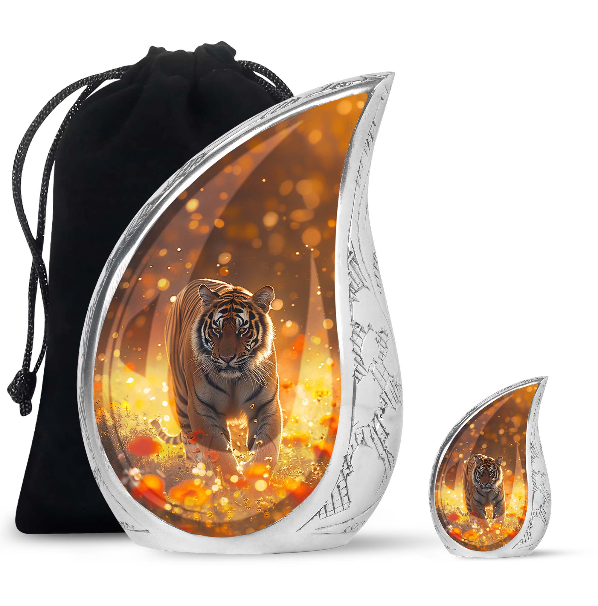 SUBSH Sunset Tiger Solace - Urns For Adult Male - Urn For Human Ashes Adult Male - Urns For ...