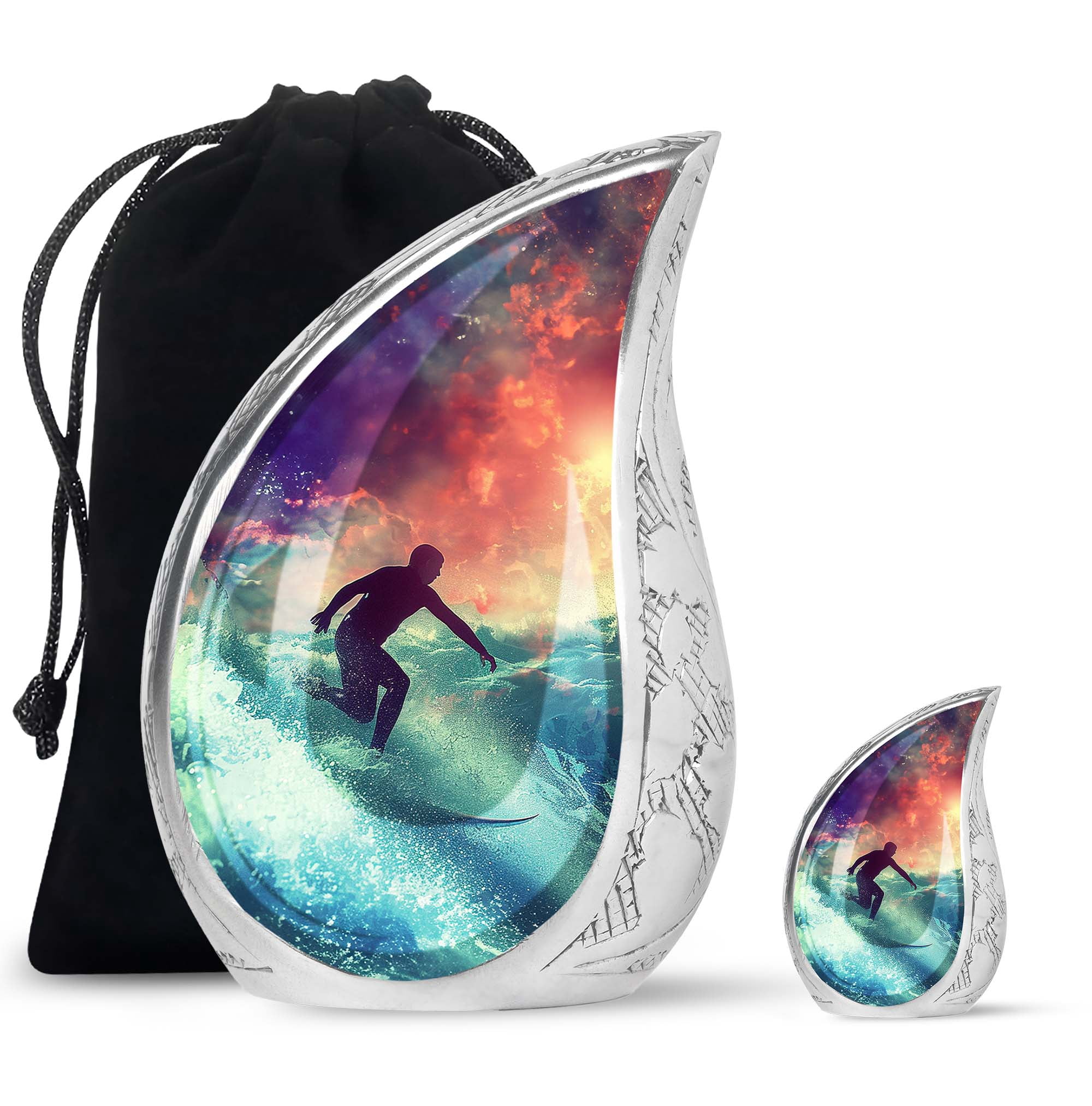 SUBSH Surfing Solar Tide - Adult Human Urn - Small Urns For Ashes Adult ...