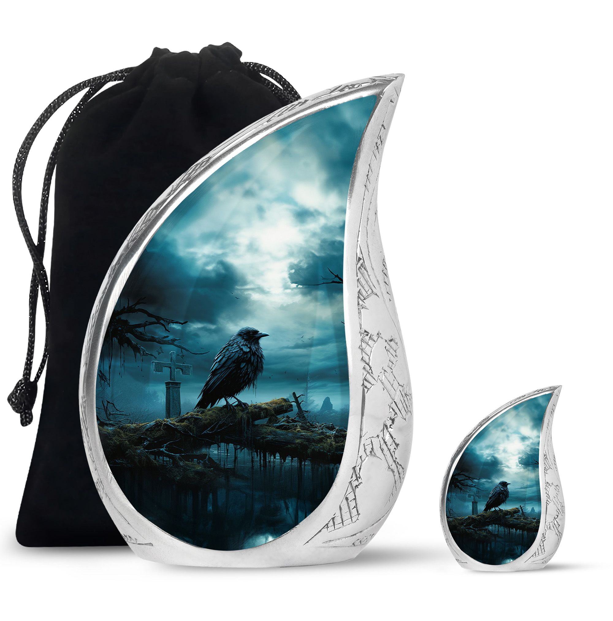 SUBSH The Raven Eerie Watch - Funeral Urns For Adult Ashes Men - Urns ...