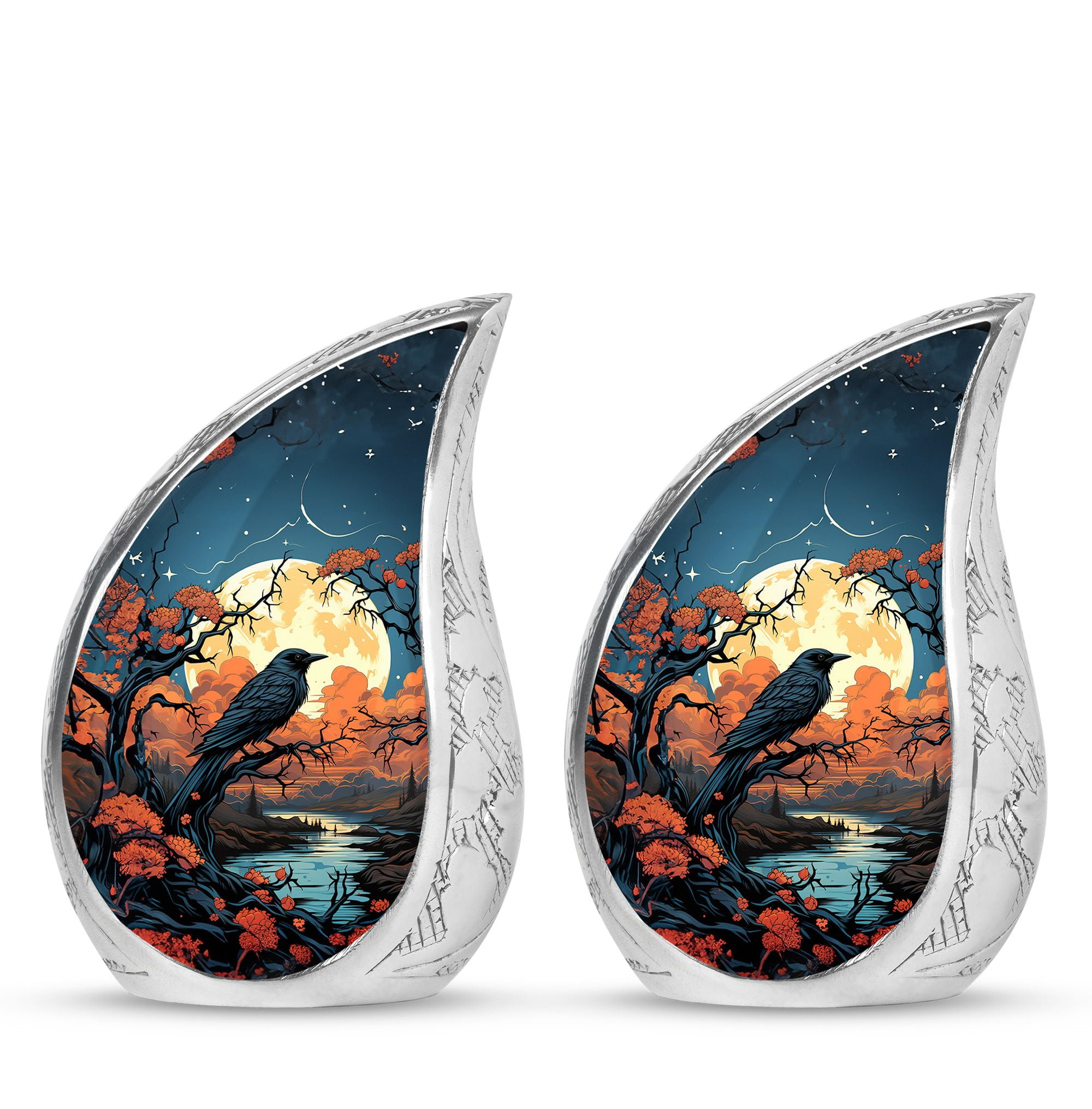 SUBSH The Raven Moonlit Sonata - Cremation Urn Human Ashes - Small Urn ...