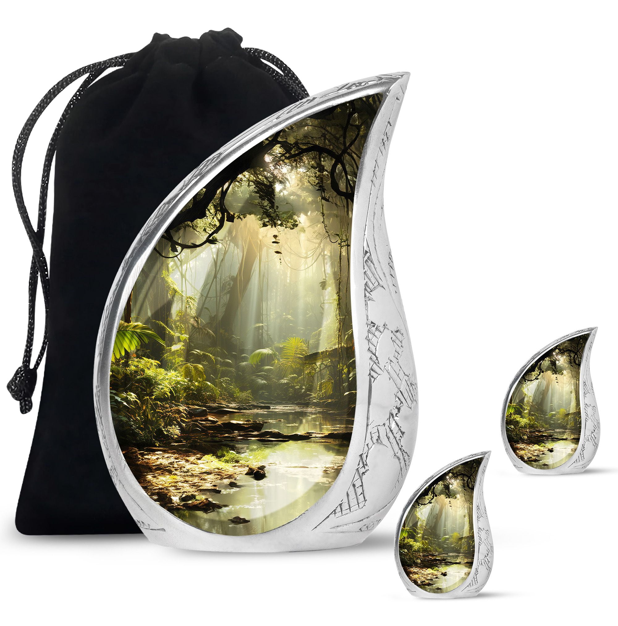 SUBSH Tropical Rainforest Stream - Cremation Urns For Ashes For Men ...