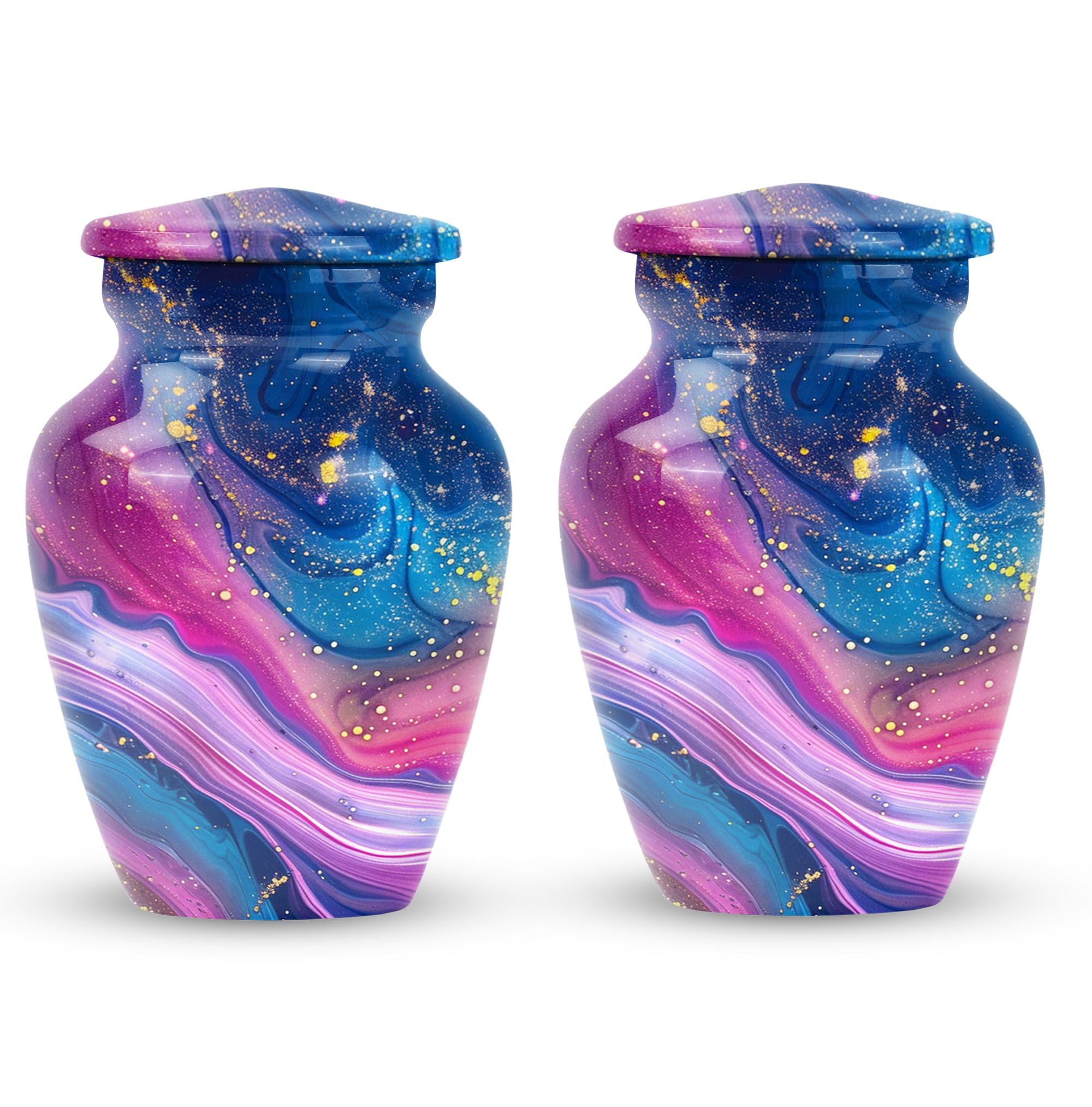 SUBSH Urn for Ashes for Women & Men Marble Design Metal Urn - Mini Urn ...
