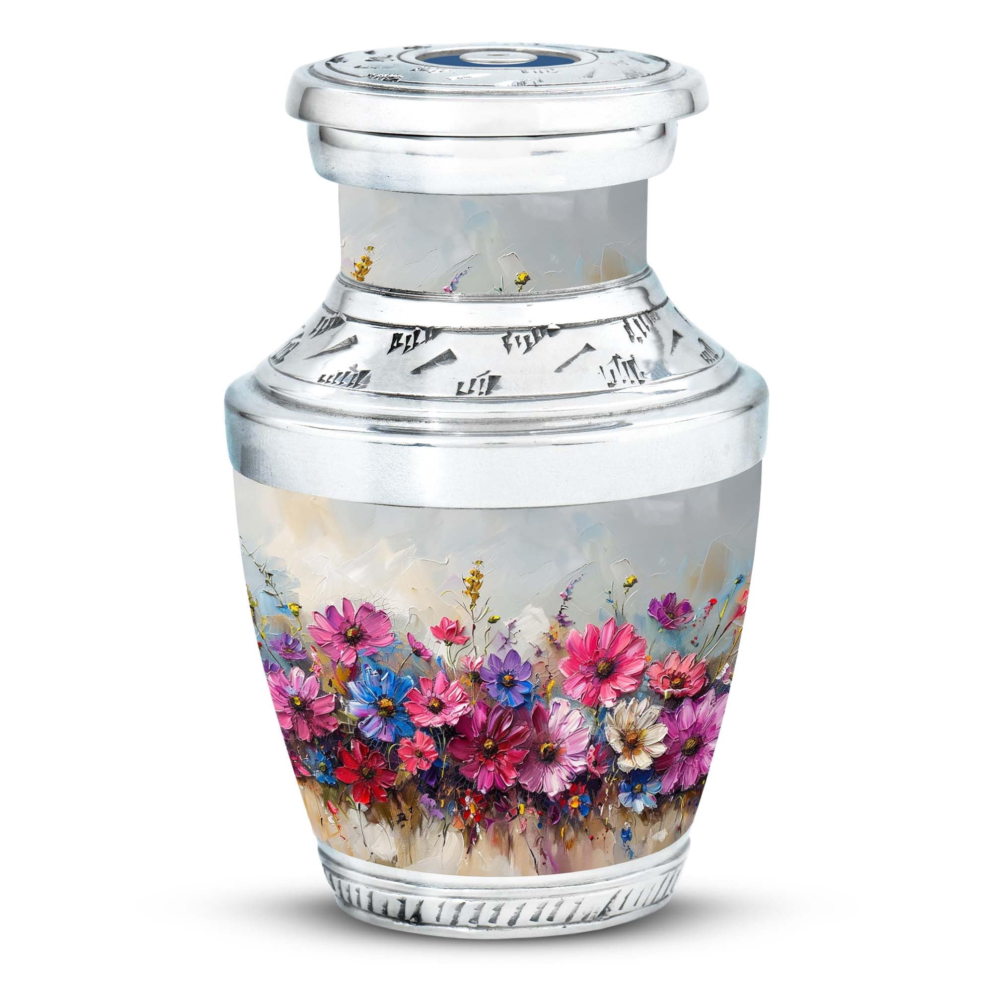 SUBSH Vibrant Flower Urn - Small Urn - Small Ashes Urn - Urns for Human Ashes Adult Male Dad ...