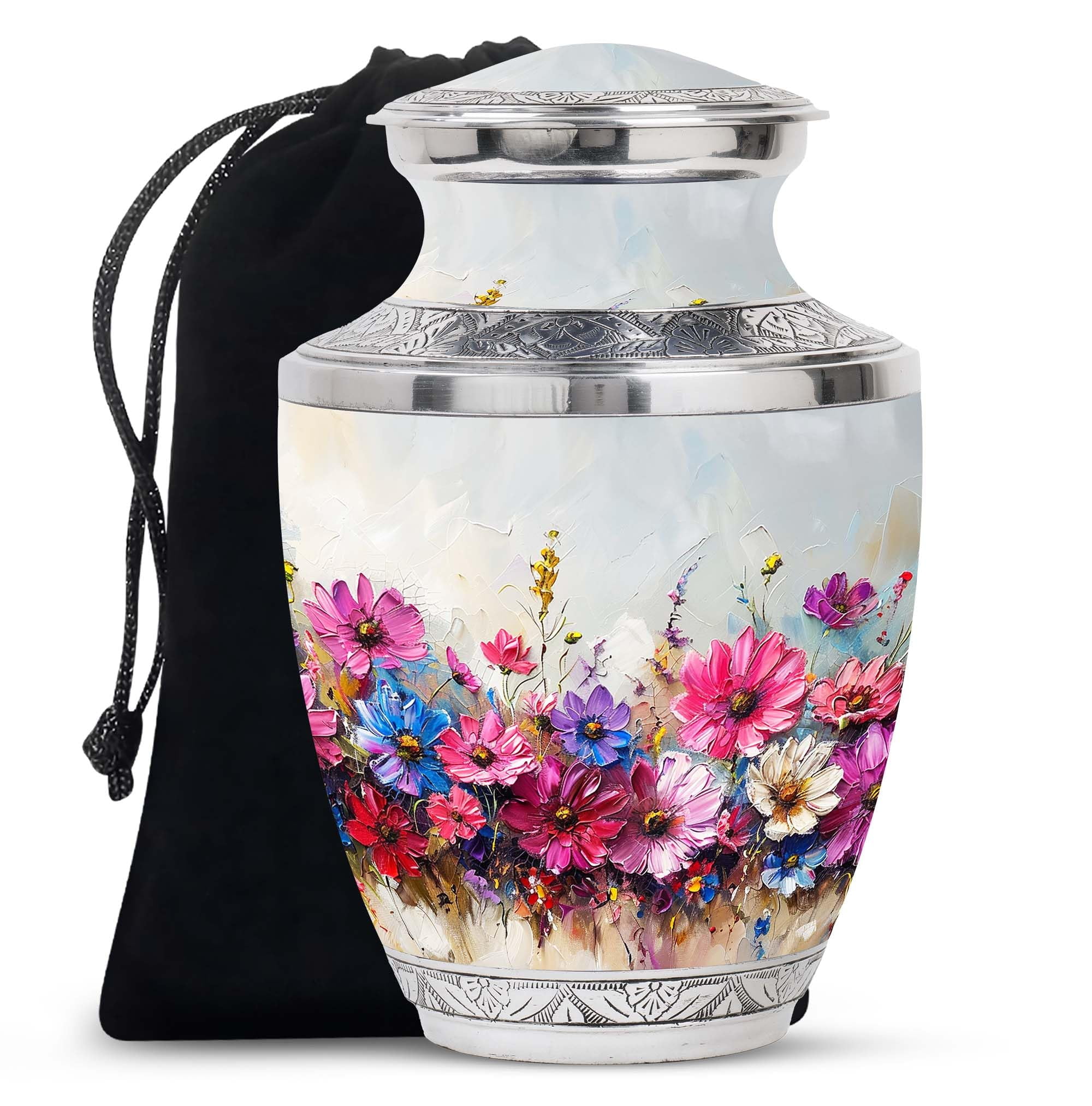 SUBSH Vibrant Flower Urn - Urns for Ashes Adult Male - Cremains ...