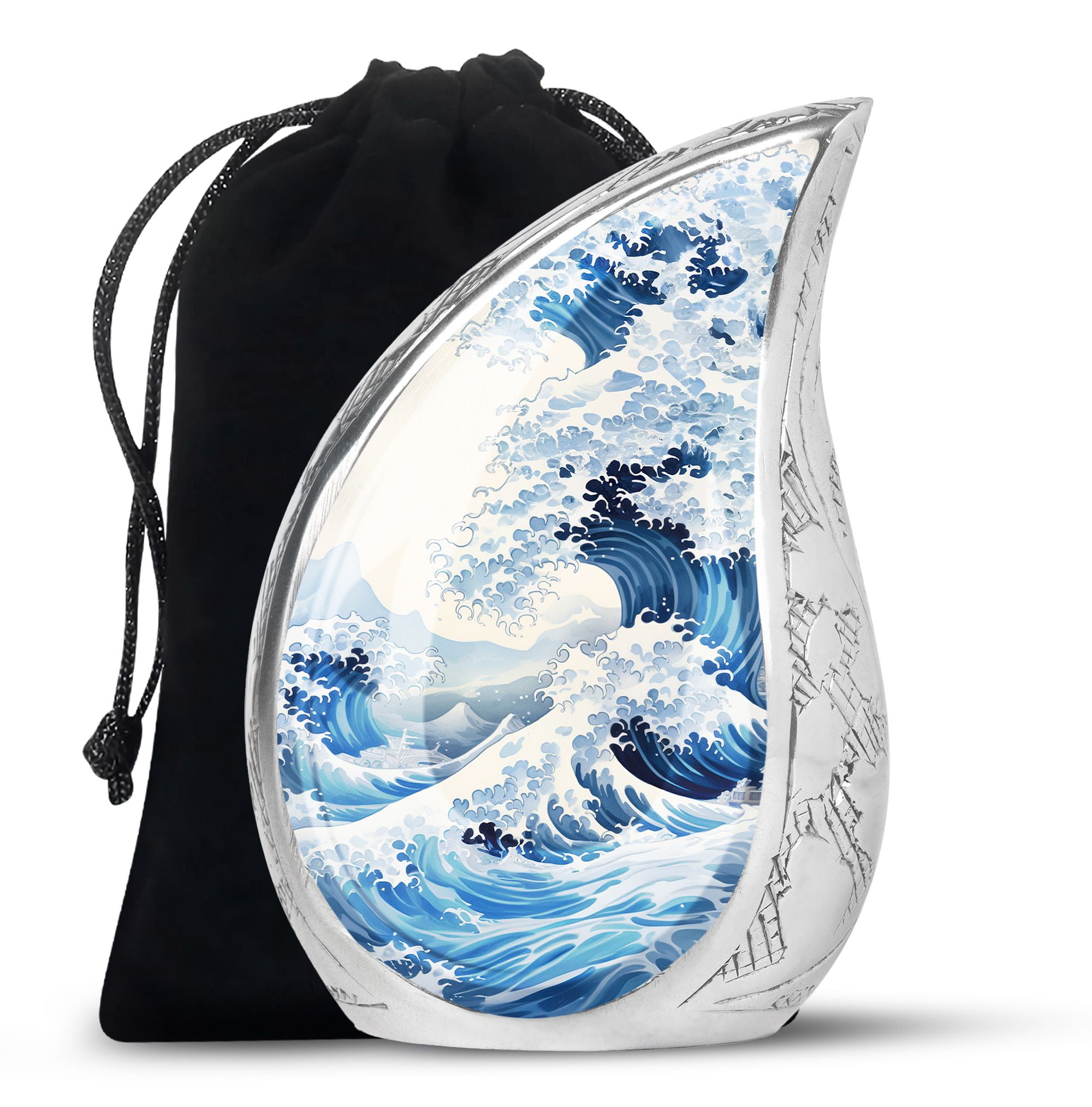 SUBSH Wave Hand Painting - Large Urns For Ashes - Memorial Urns - Urns ...