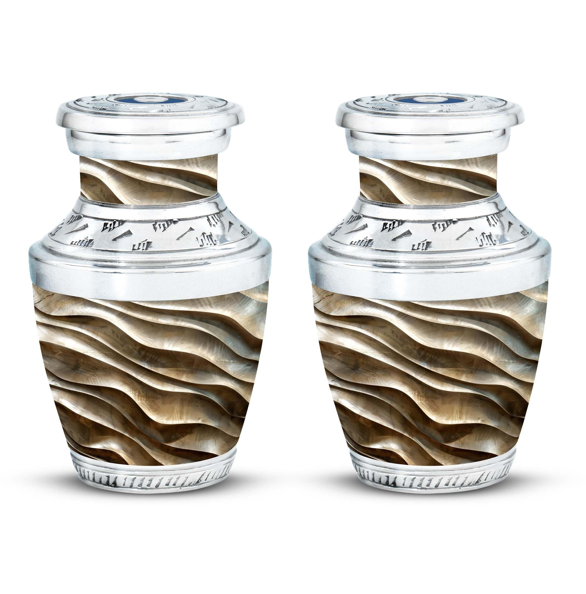 SUBSH Wavy Metallic Textures - Mini Urns for Human Ashes - Urns for ...