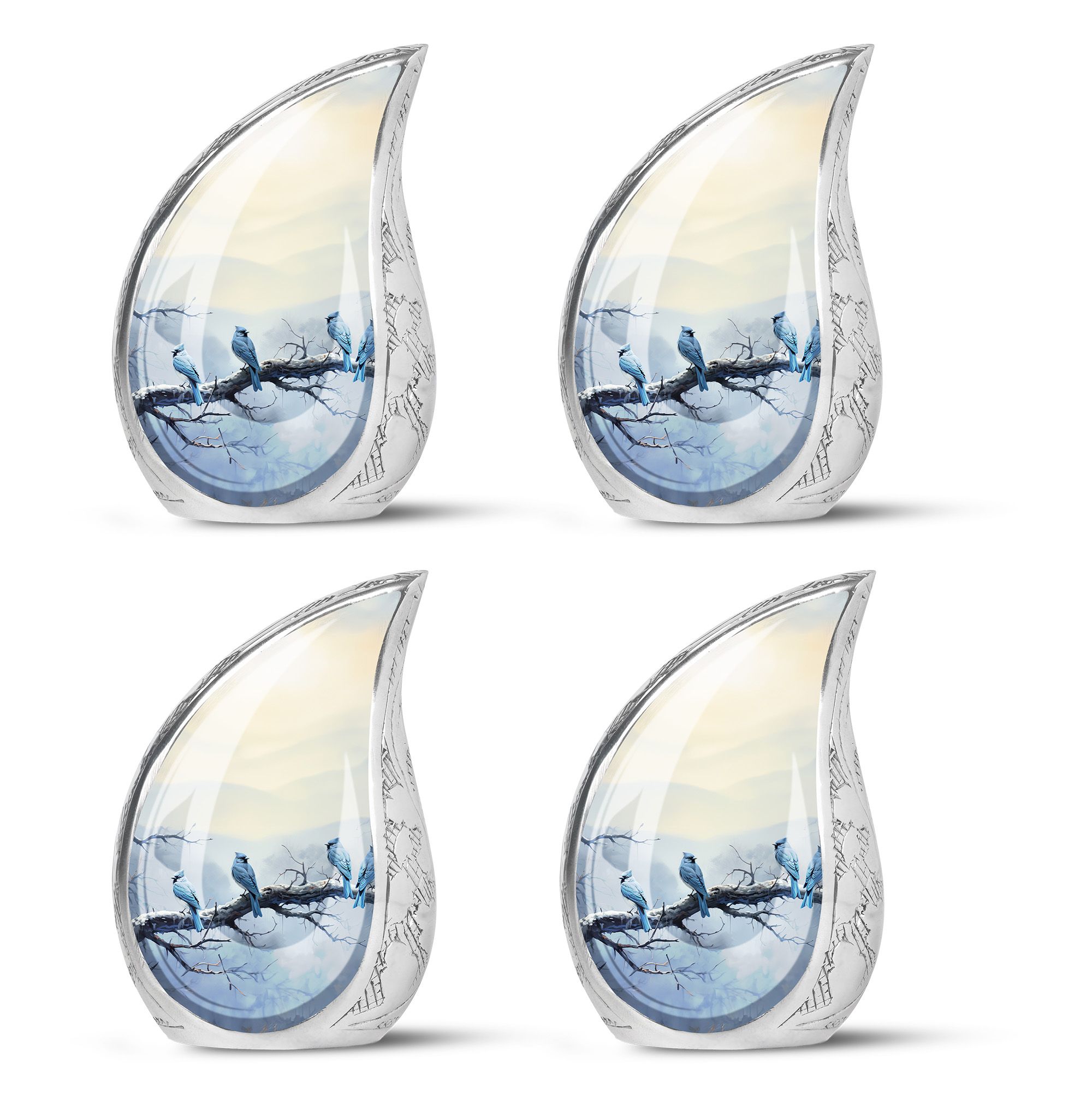 SUBSH Winter Perch Of Blue Jays - Funeral Urns For Adult Ashes Men ...