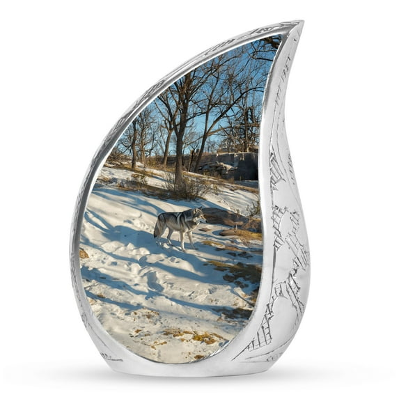 SUBSH Wolf Howling Cremation Urn Human Ashes - Urns For Human Ashes For ...