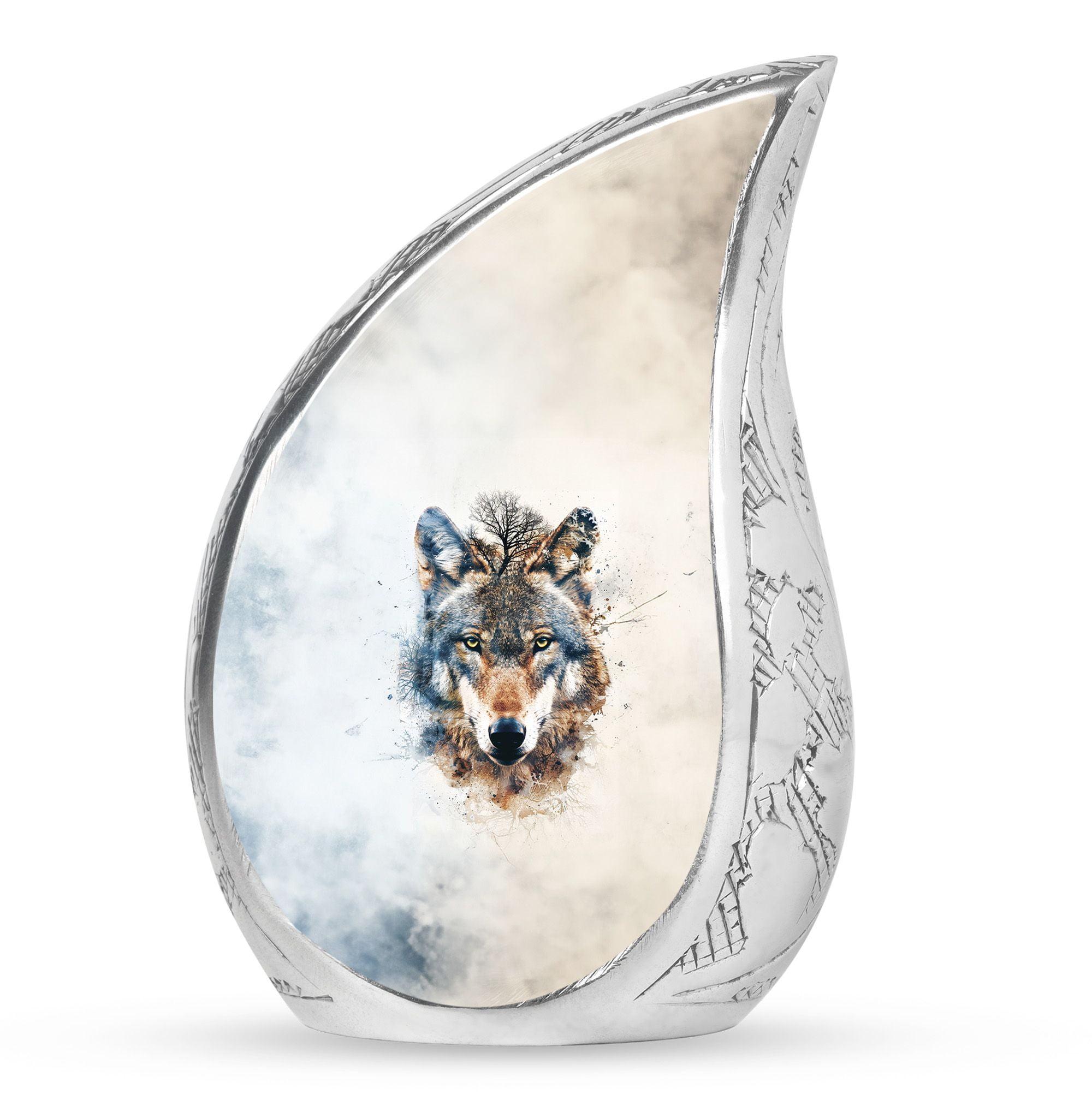 SUBSH Wolf Howling Urns For Human Ashes Adult Female - Urns For Ashes ...