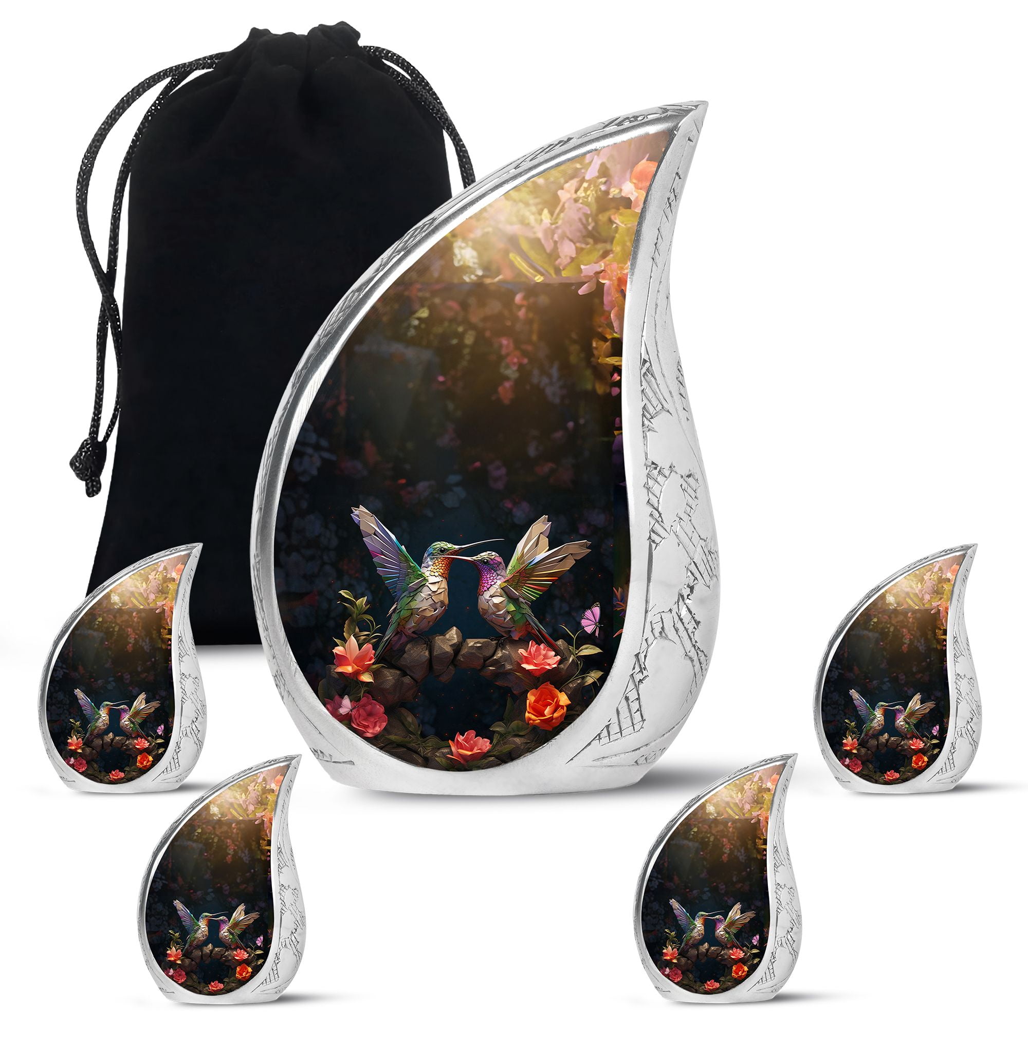 SUBSHhumming Bird Sitting On Rock - Cremation Urns For Ashes For Men ...