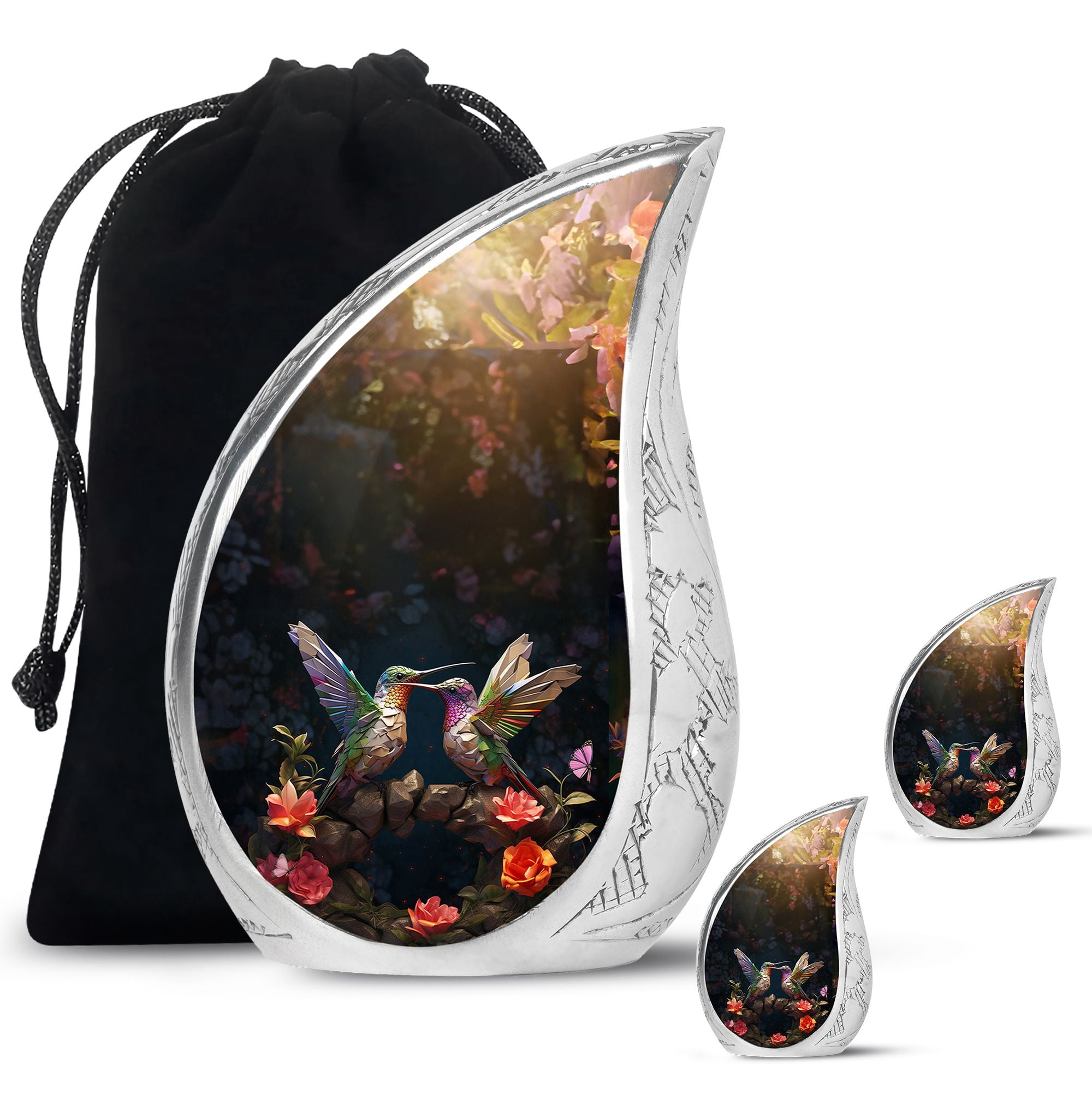 SUBSHhumming Bird Sitting On Rock - Cremation Urns For Ashes - Urn ...