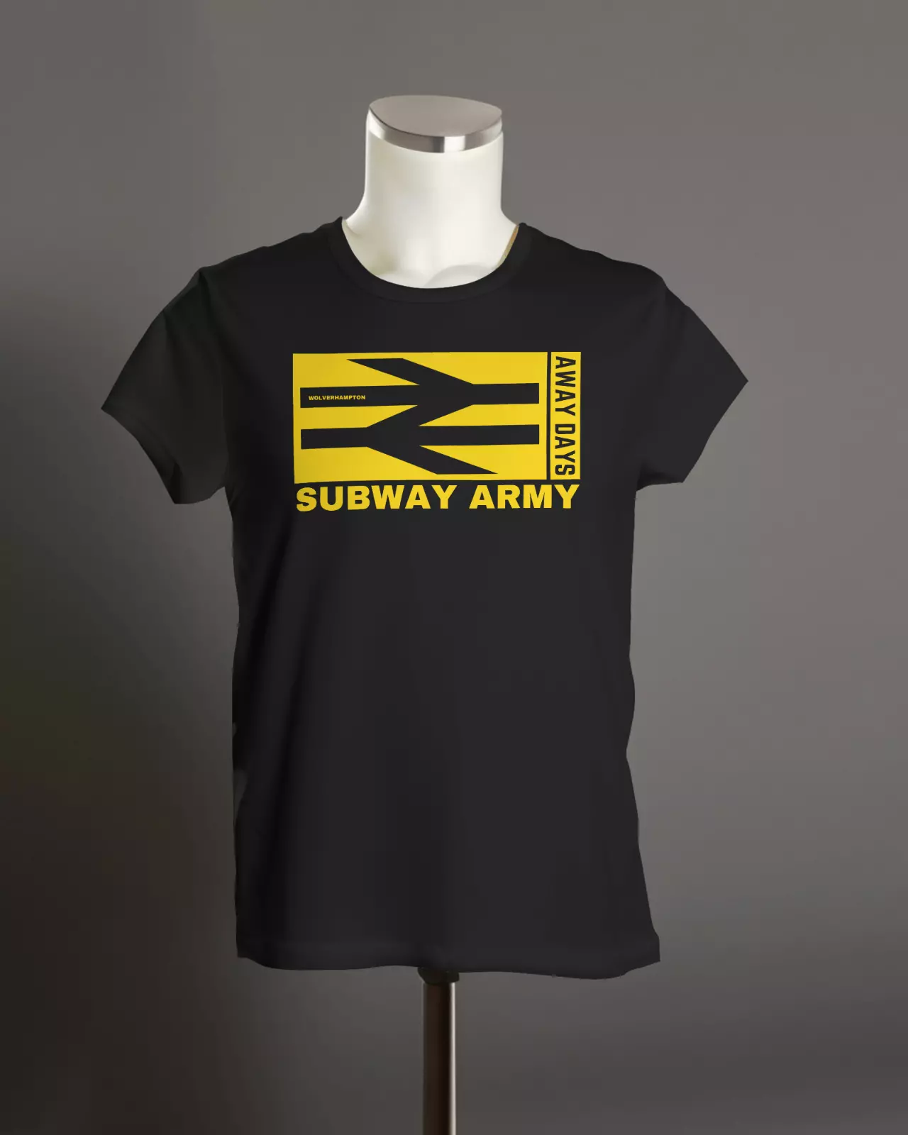 SUBWAY ARMY Away Days T-Shirt | Wolverhampton Hooligans Molineux Gold ...