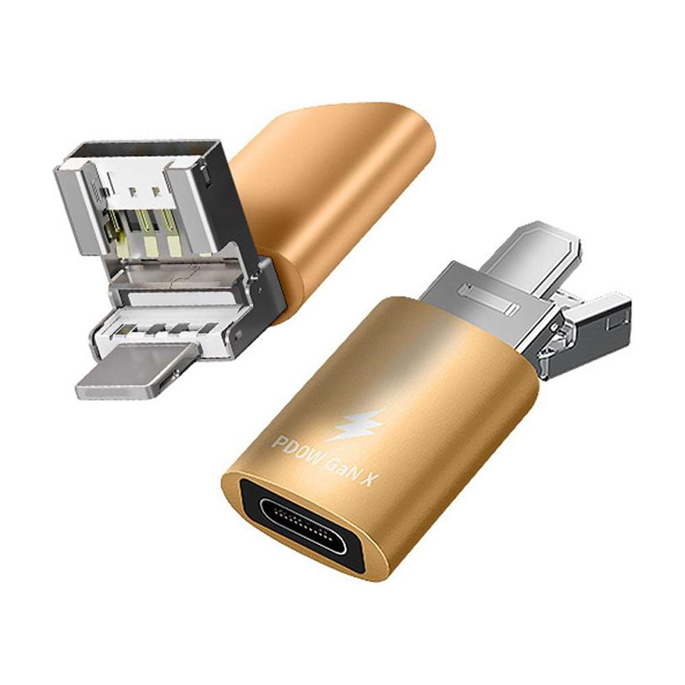 SUCADA 4 in 1 OTG Adapter,USB to Type-C Adapter, Lightning Female to Type C Male PD Fast ...