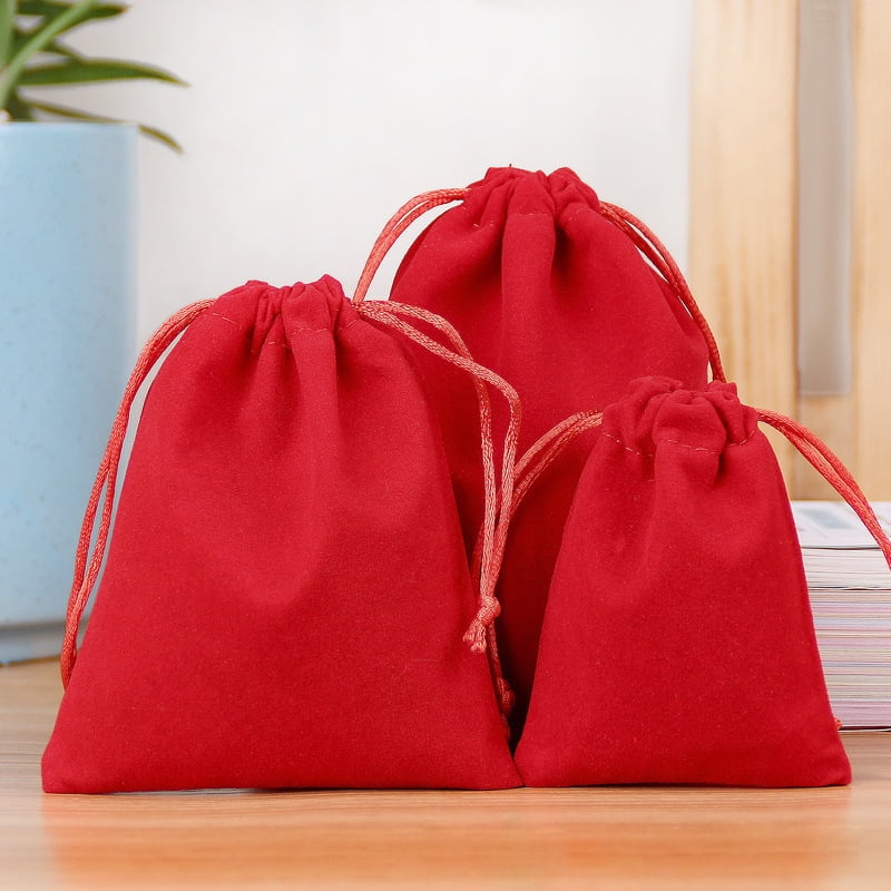 SUCCLACE Velvet Cloth Jewelry Pouches/Drawstring Bags，bag measures ...