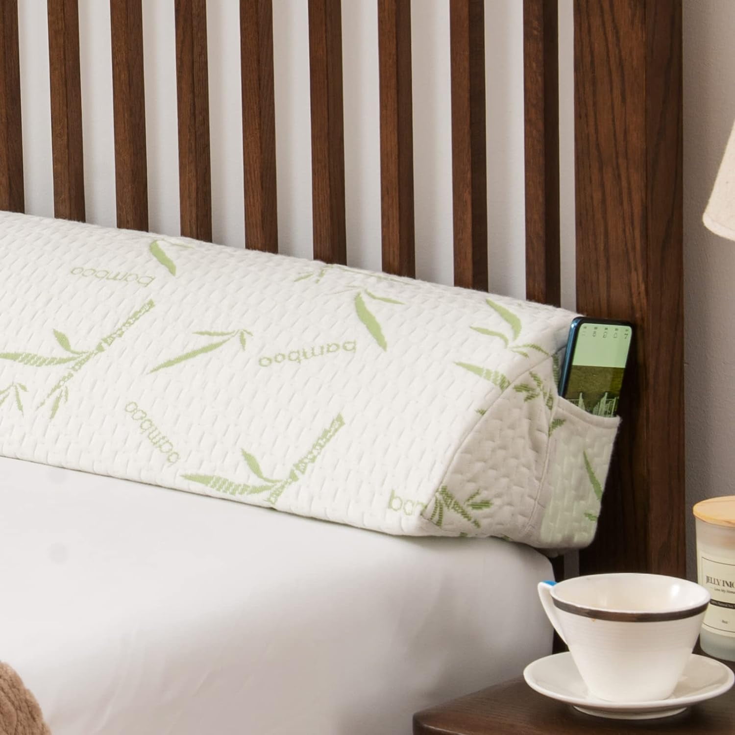 SUCHDECO Headboard Pillow Bed Wedge Pillow for Headboard King Size (76 ...