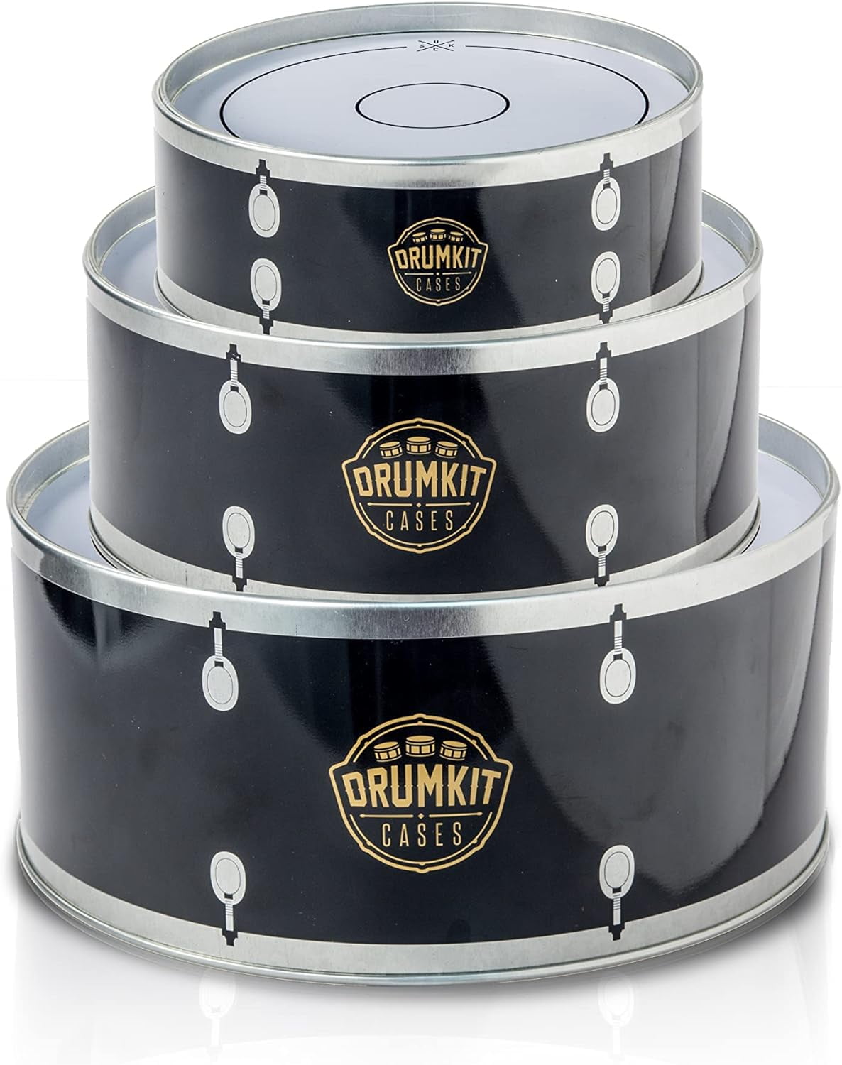 SUCK UK Drum Kit Cookie Tins | Cake Container Drums | Nesting Food ...
