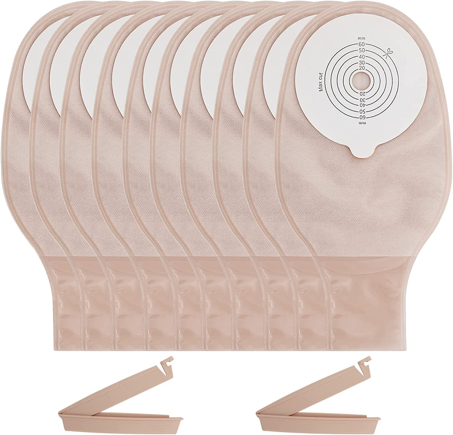 SUCONBE 25pcs Ostomy Bag with Clamp Closure, colostomy Supplies, One ...