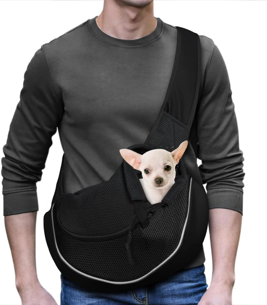 SUCS Pet Dog Sling Carrier Large Pocket Adjust Strap Design Breathable ...