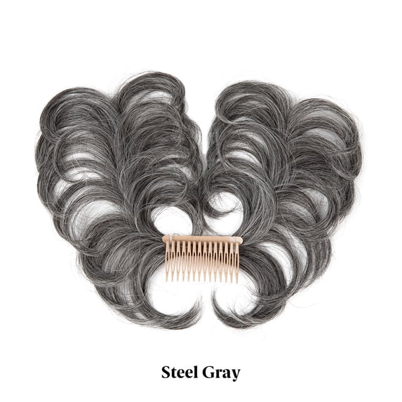 SUCS Short Natural Straight Messy Bun Hair Piece, Side Comb Clip-in ...