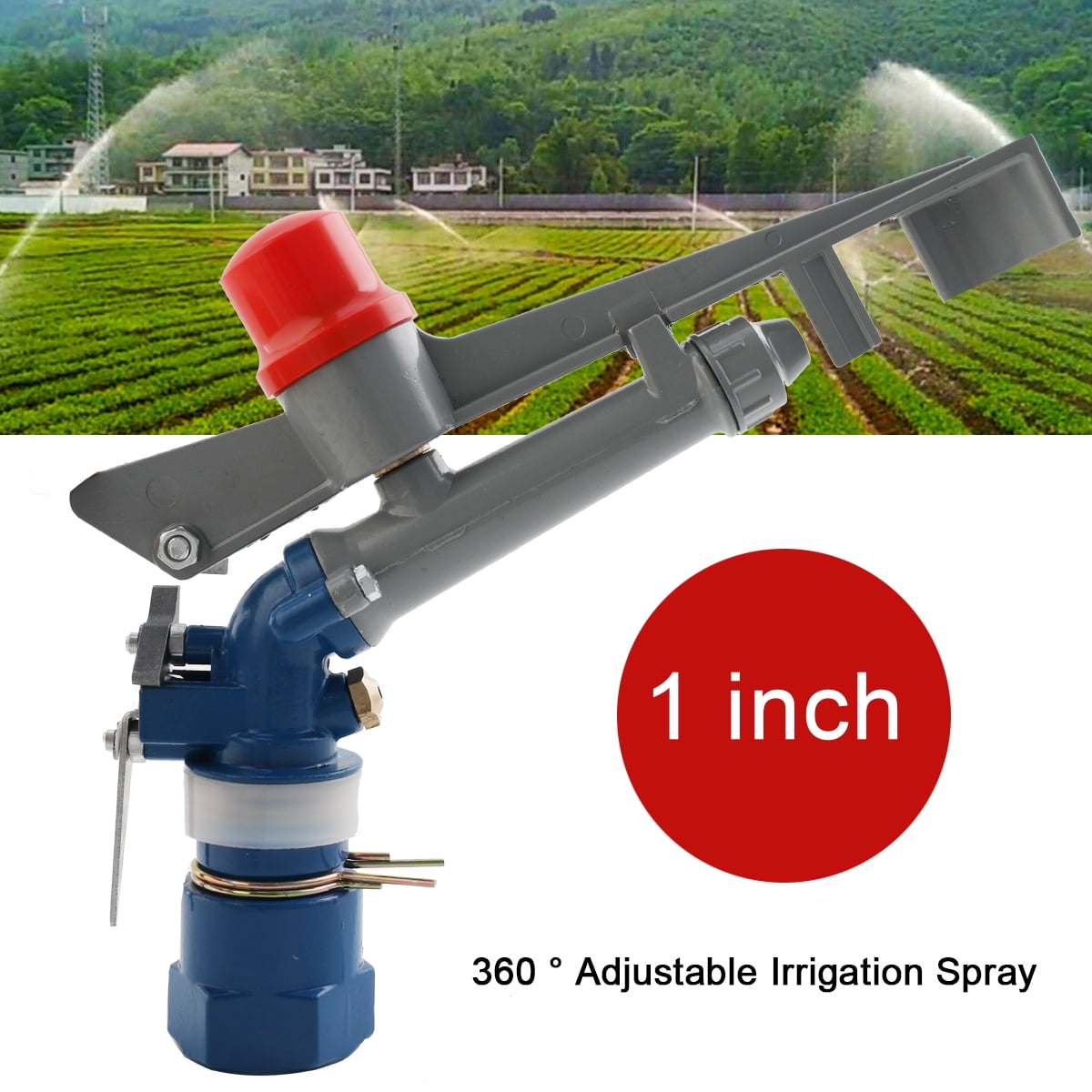 SUDEG 1'' Agricultural Irrigation Spray Gun, 360°Large-Area Irrigation ...