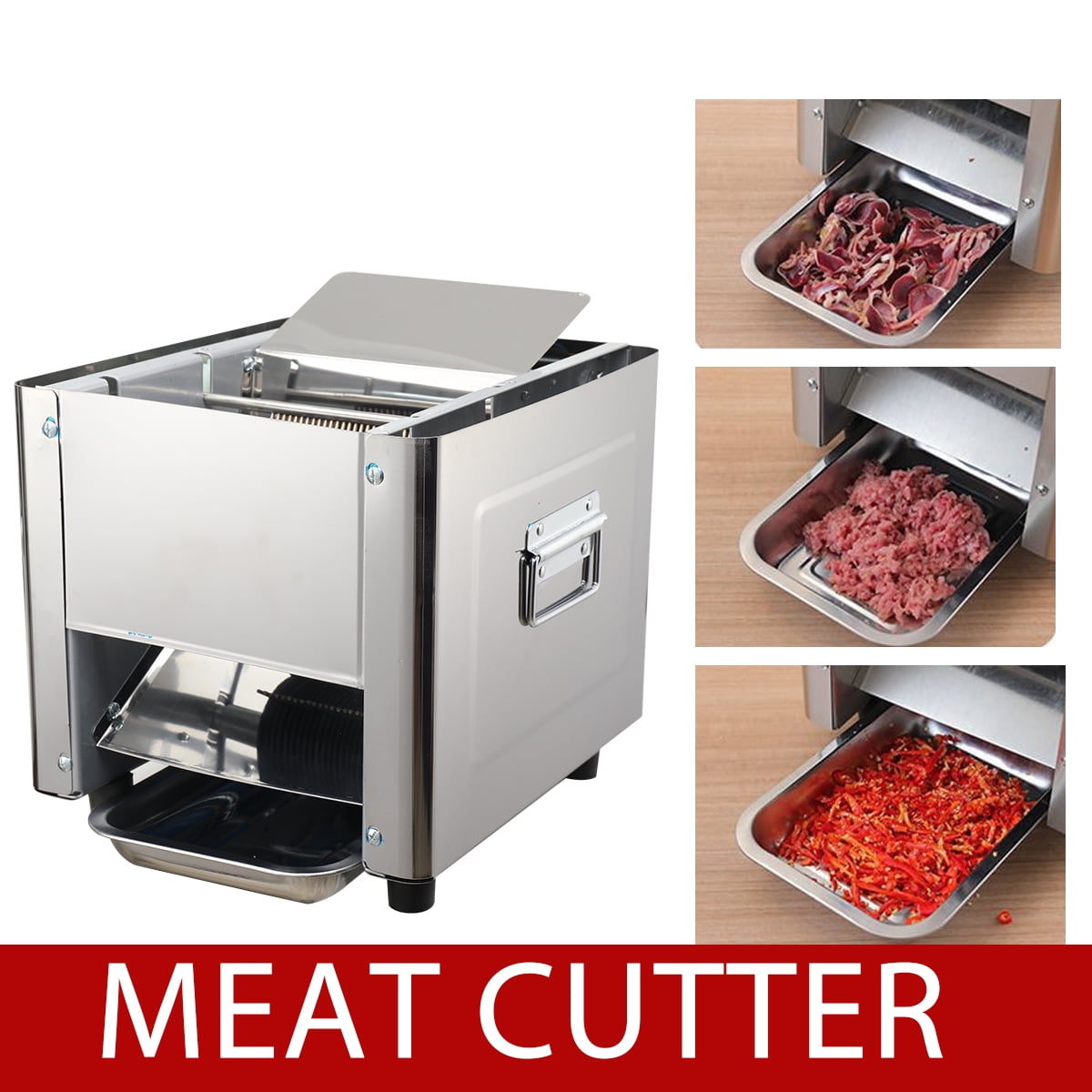 SUDEG 110V 850W Commercial Meat Cutting Machine Cutter Stainless Steel ...