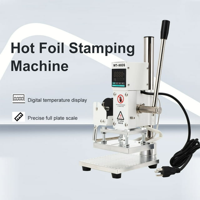 SUDEG 110V Hot Foil Stamping Machine, 500W Air Pneumatic Logo Leather ...