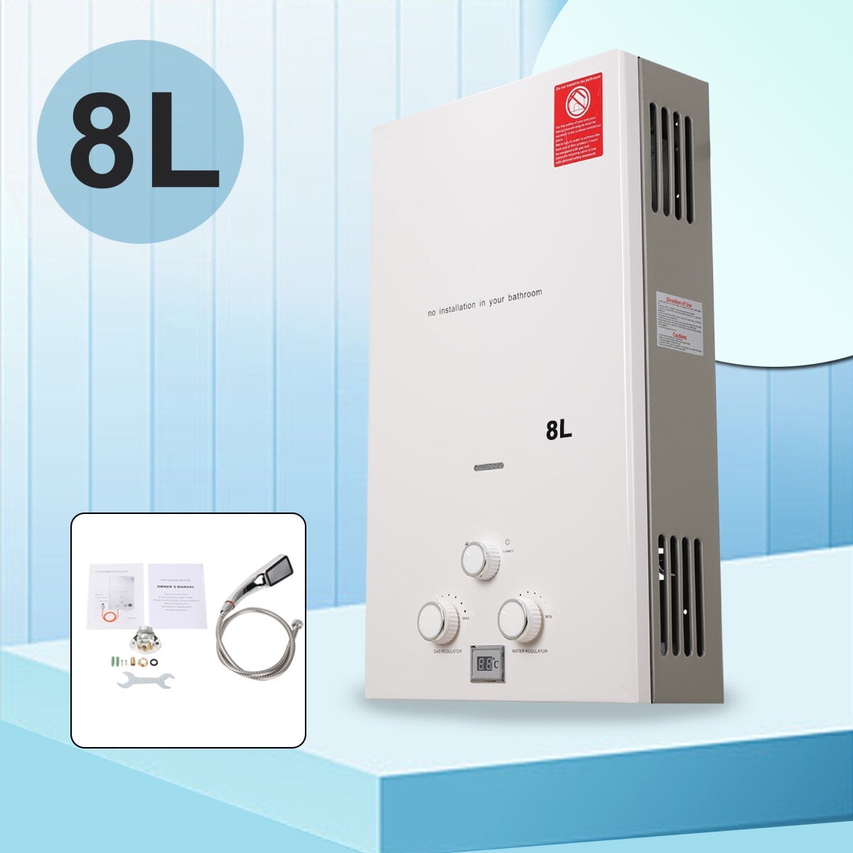 SUDEG 16KW Electric Hot Water Heater Tankless Propane LPG Gas Instant ...
