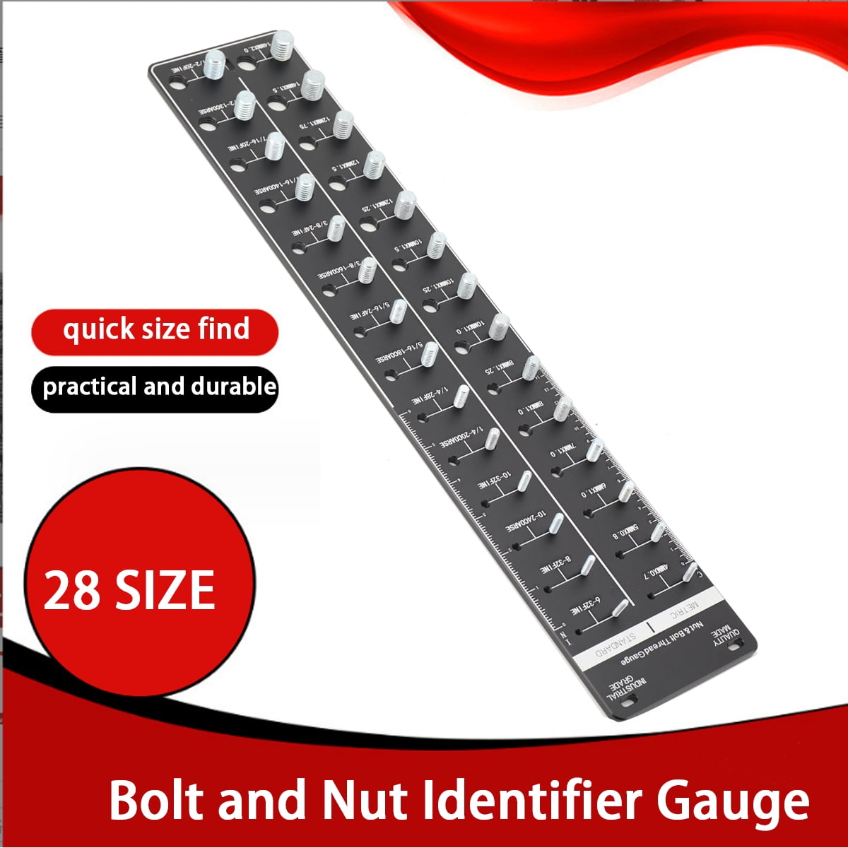 SUDEG 28 Size Nut and Bolt , Bolt Size and Thread Gauge, Bolt and Nut ...