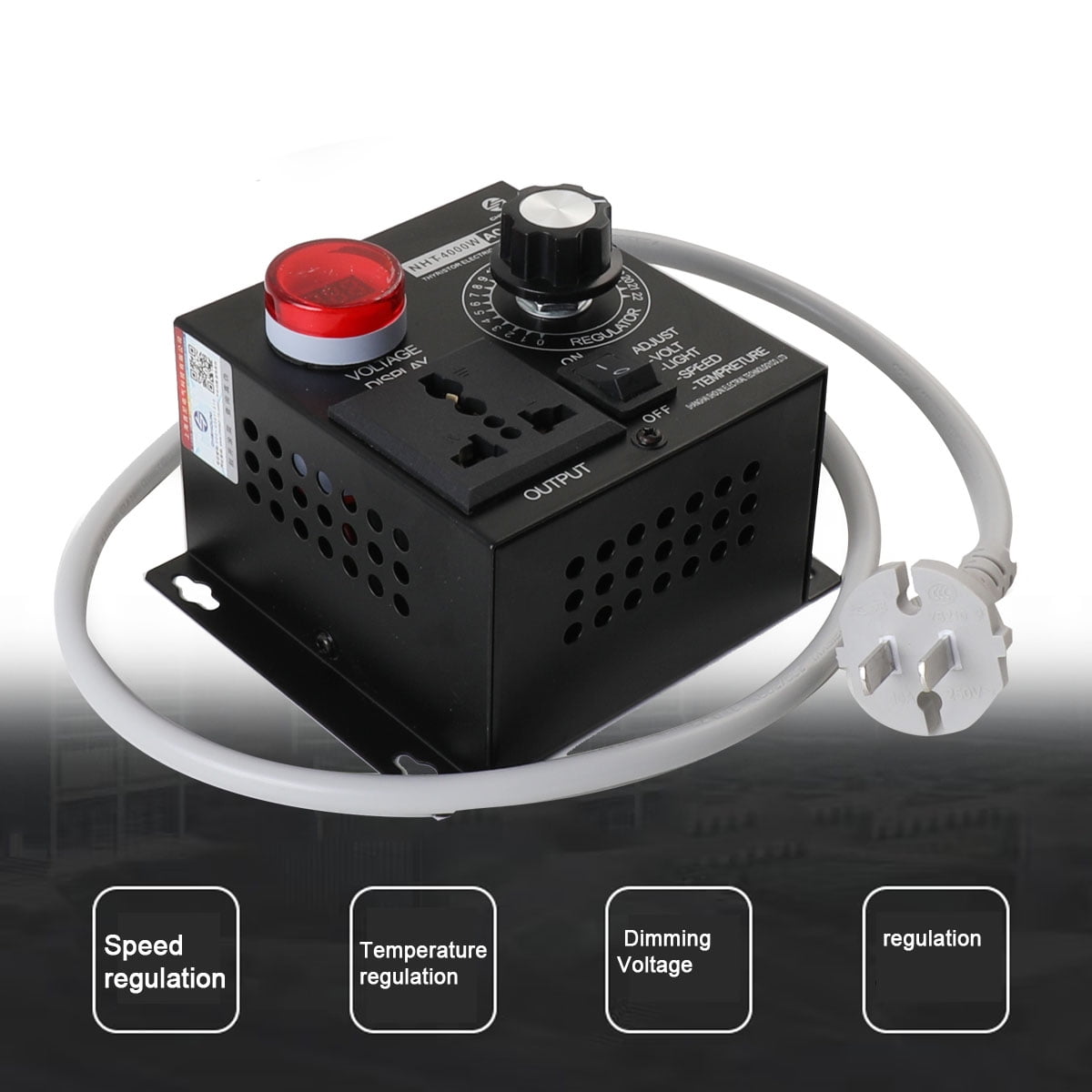 SUDEG 4000W AC 110V Automatic Variable Voltage Regulator Adjustable ...