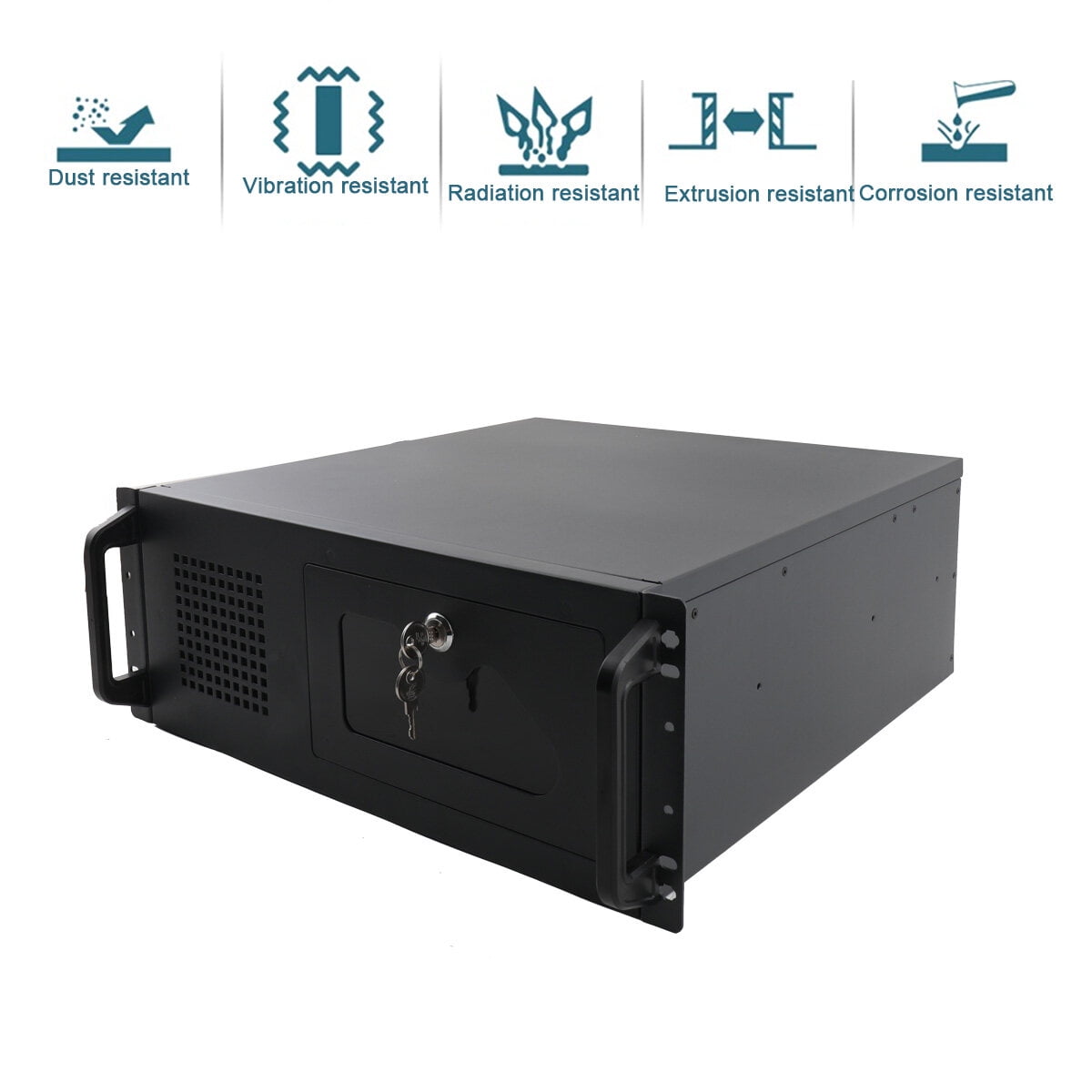 SUDEG 4U Server Chassis Rackmount Server Case 7 3.5in HDD Drive Bays+ ...